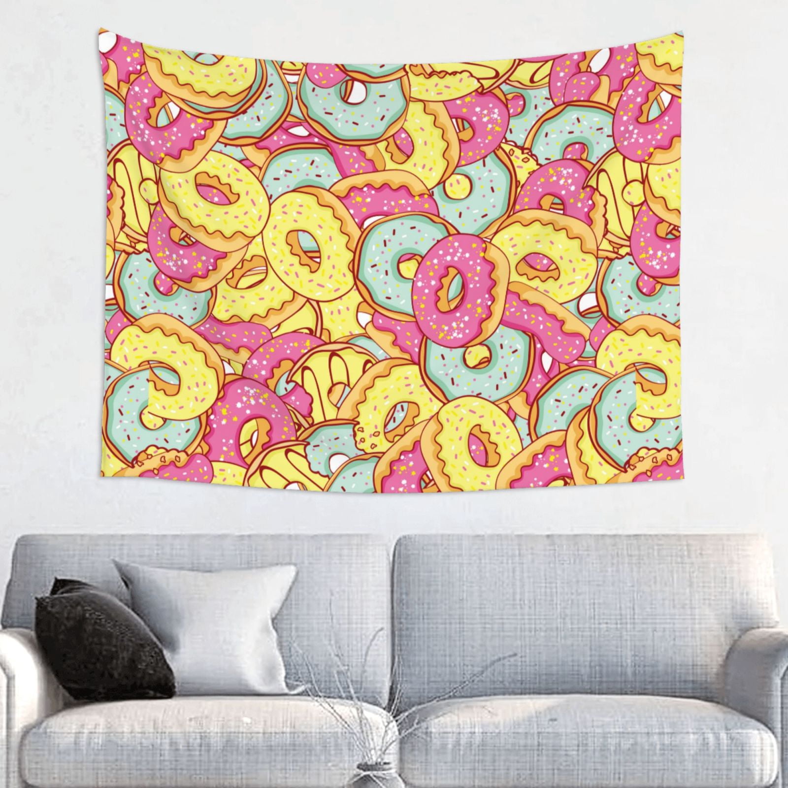 Kdxio Donut and Blue Wall Hanging Tapestries Banner For Bedroom College ...