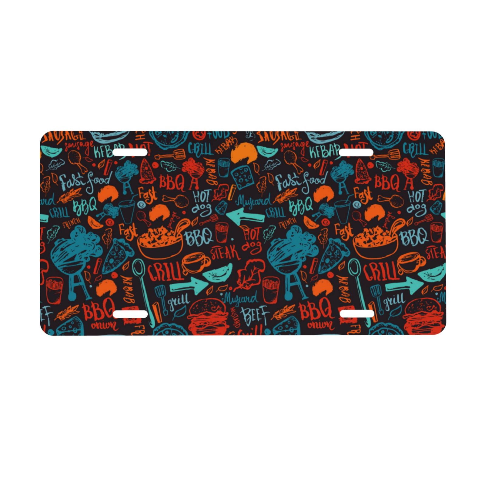 Kdxio Doodle Barbeque License Plate Car Front License Plate Car ...