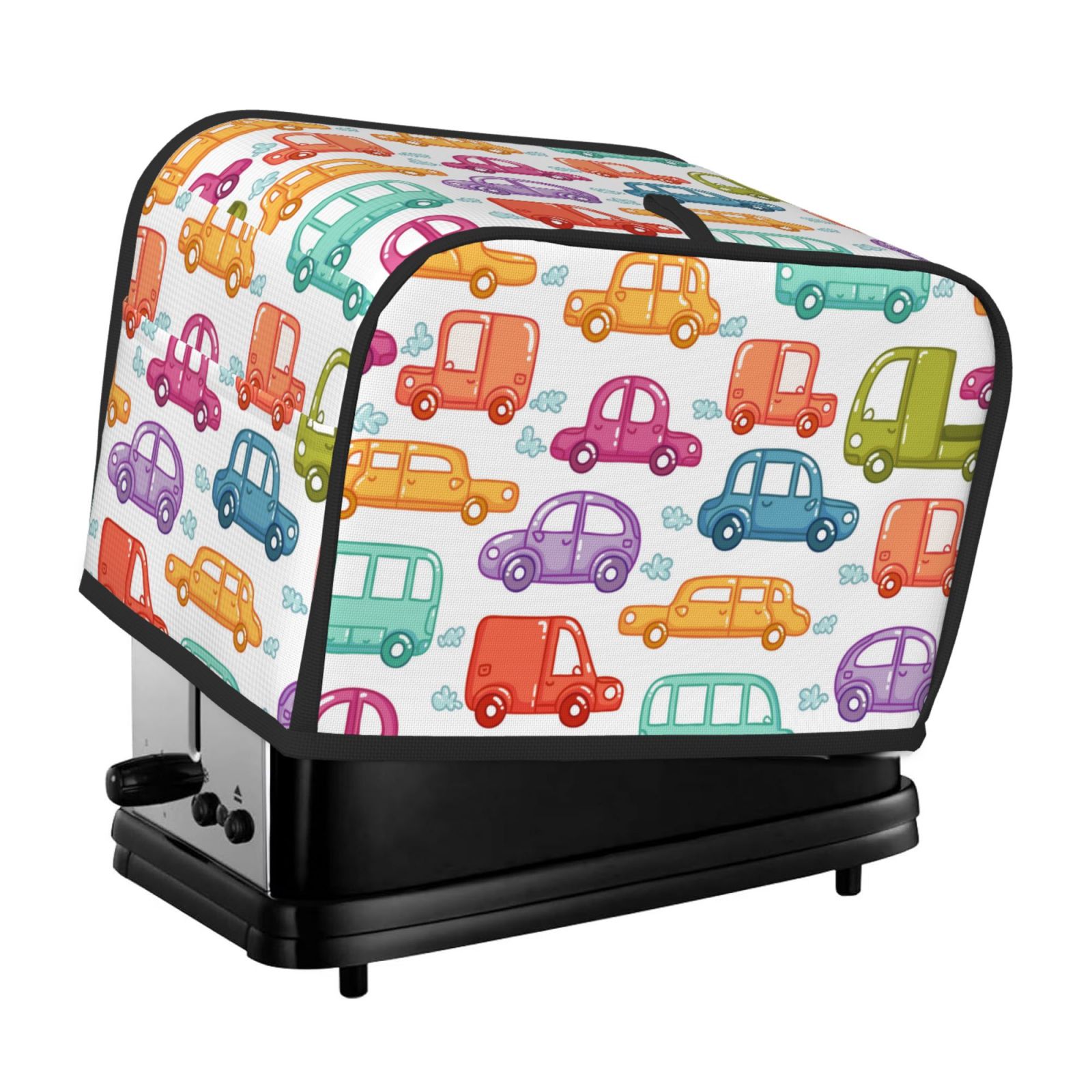 Kdxio Doodle Cars Print Toaster Cover Bread Machine Cover Fits for Most ...