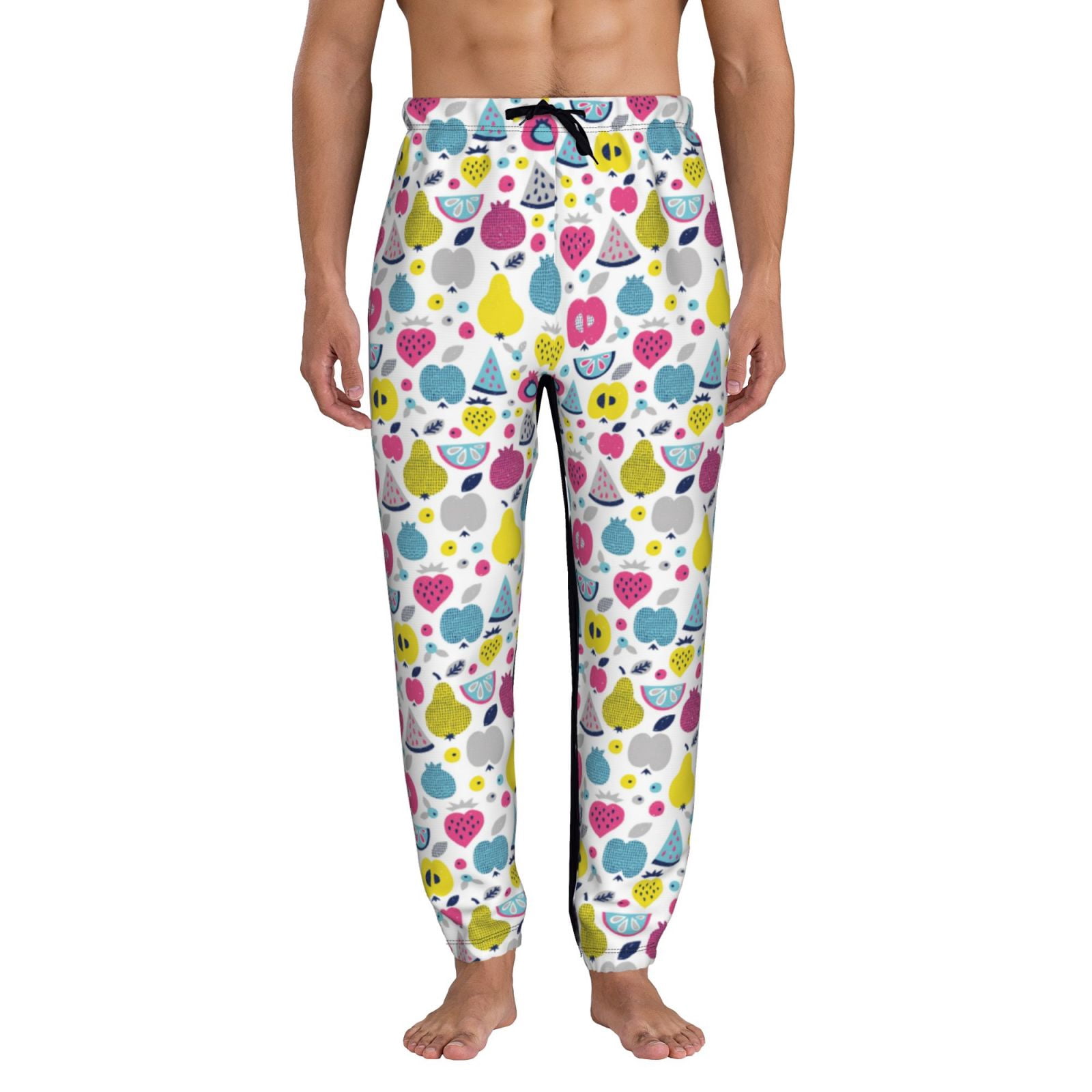 Kdxio Doodle Fruits Pattern Joggers,Sweatpants for Men with Pockets ...
