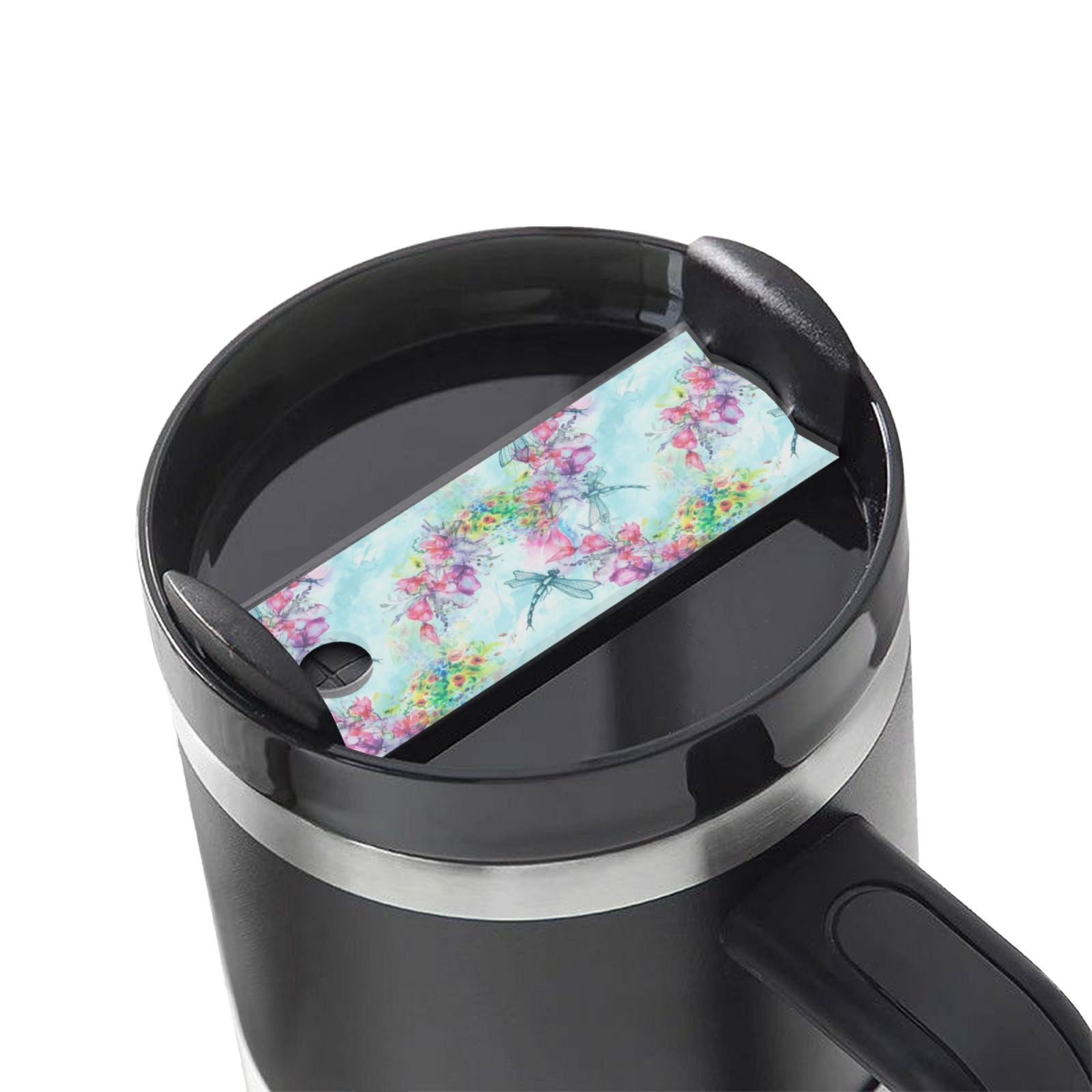 Kdxio Dragonfly Floral Name Plate Compatible Stanley Cups Name Tag ...