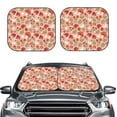 Kdxio Dragonfly Mushroom Print 2-Piece Sun Shade Front Windshield ...