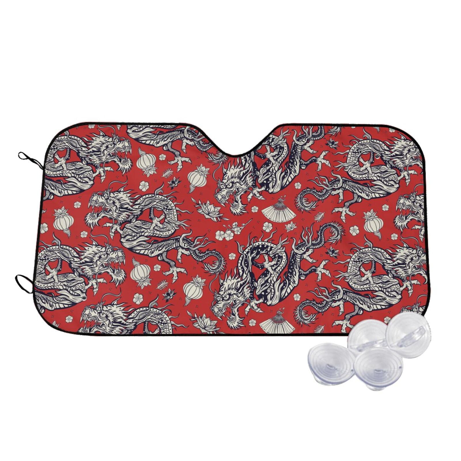 Kdxio Dragons2 Print Windshield Sun Shade,UV Rays and Sun Heat ...