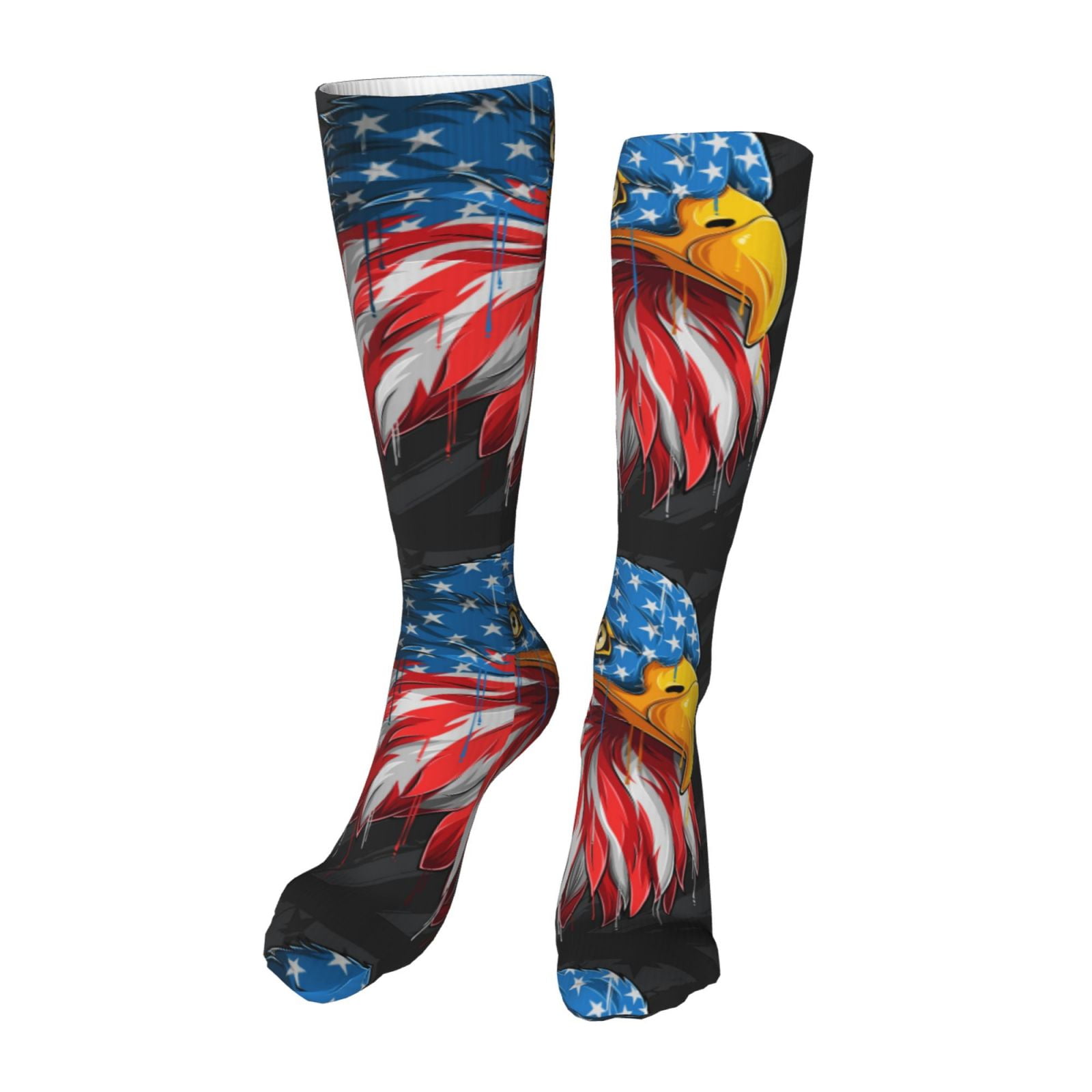 Kdxio Eagle Head With American Flag Funny Silky Novelty Funky Long Knee ...