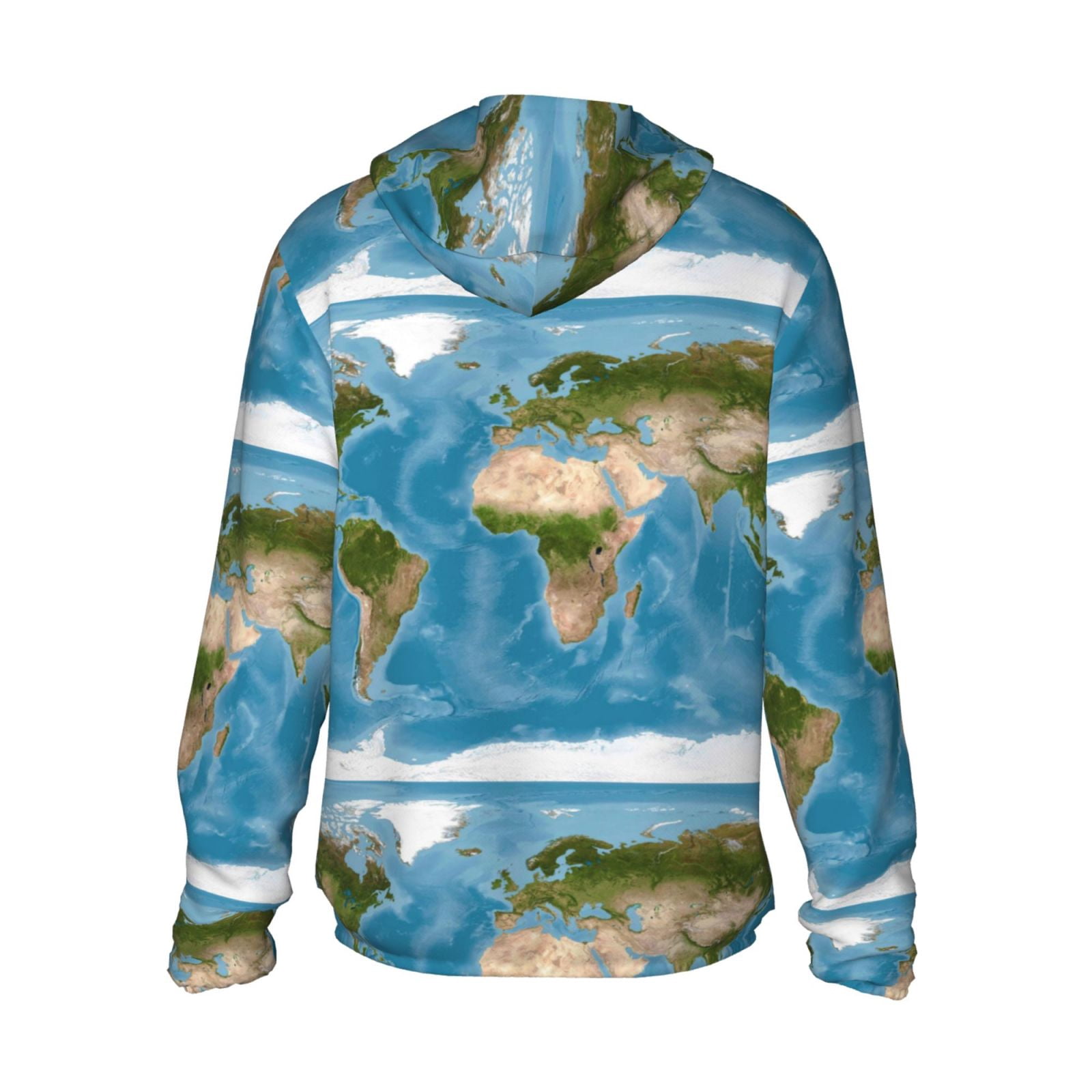 Kdxio Earth View World Map Print Women Men Sun Protection UPF 50 ...