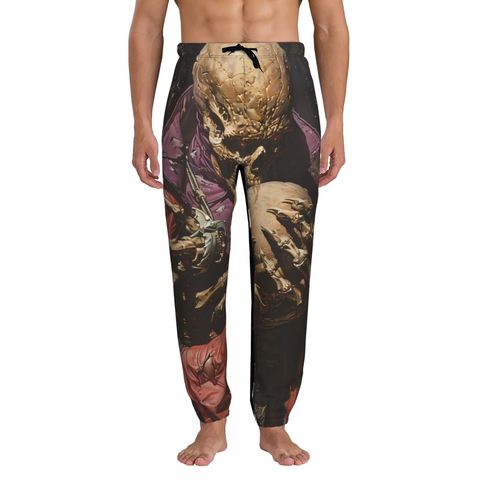 Kdxio Eerie Skull Holding Another Pattern Joggers,Sweatpants for Men ...