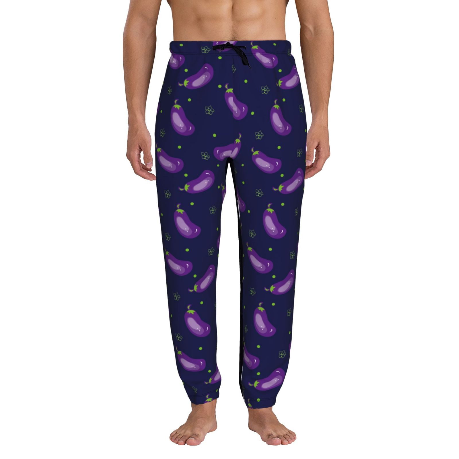 Kdxio Eggplant Pattern Joggers,Sweatpants for Men with Pockets-3X-Large ...