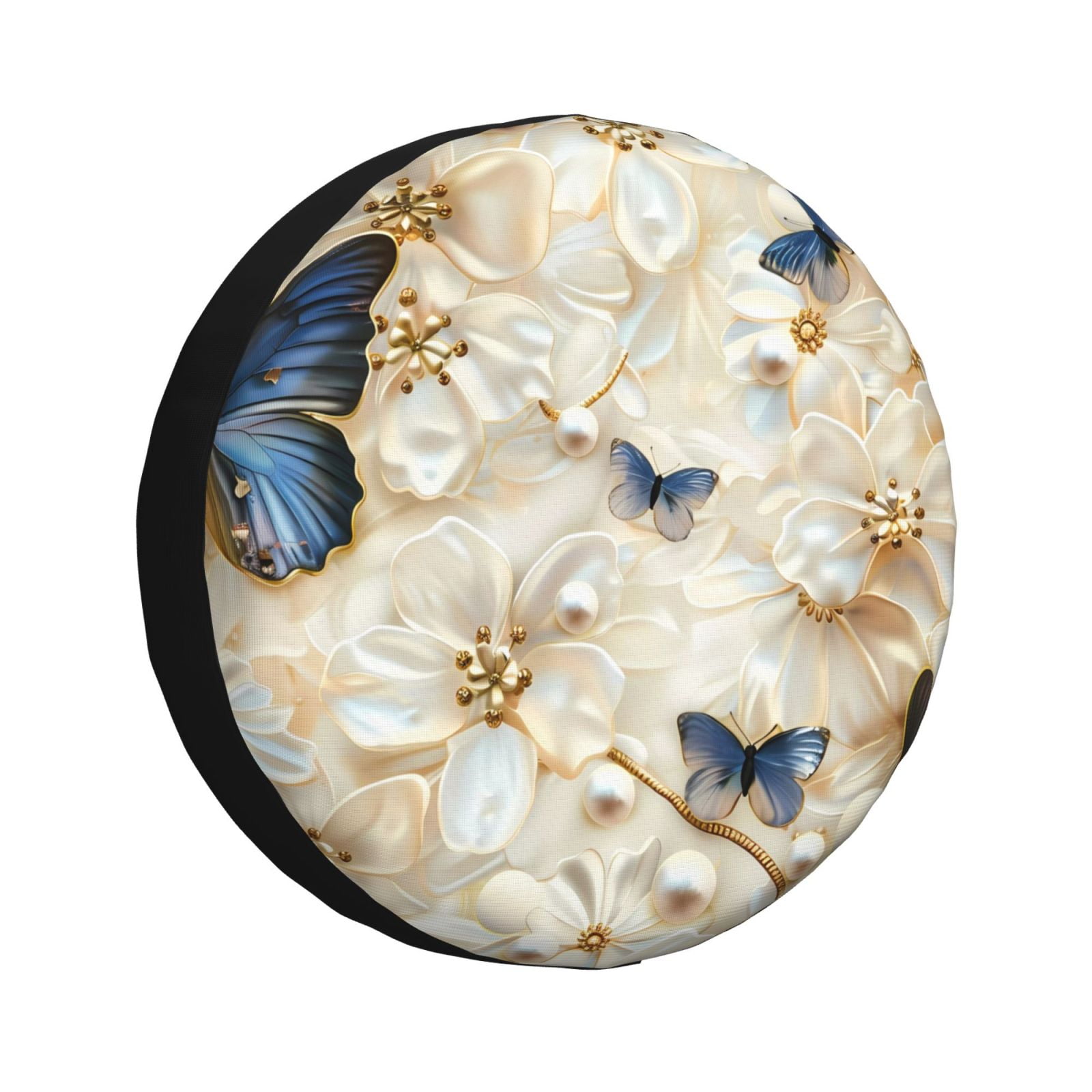 Kdxio Elegant Butterflies And Pearls for Tire Cover Wheel Protectors ...