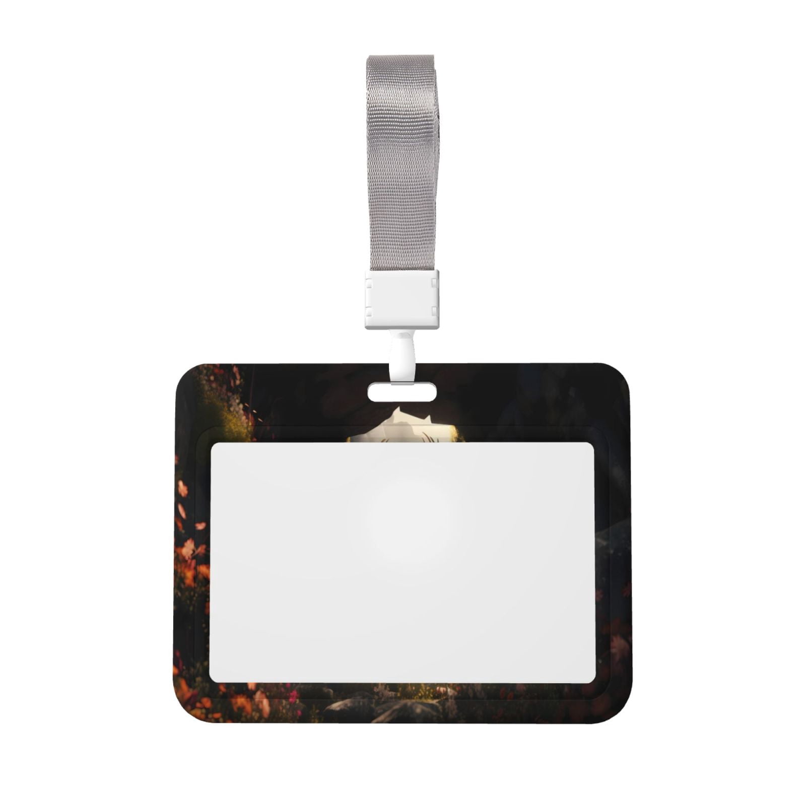 Kdxio Enchanted Deer In Cave Card Badge Holder Work Badge Sleeve for ...