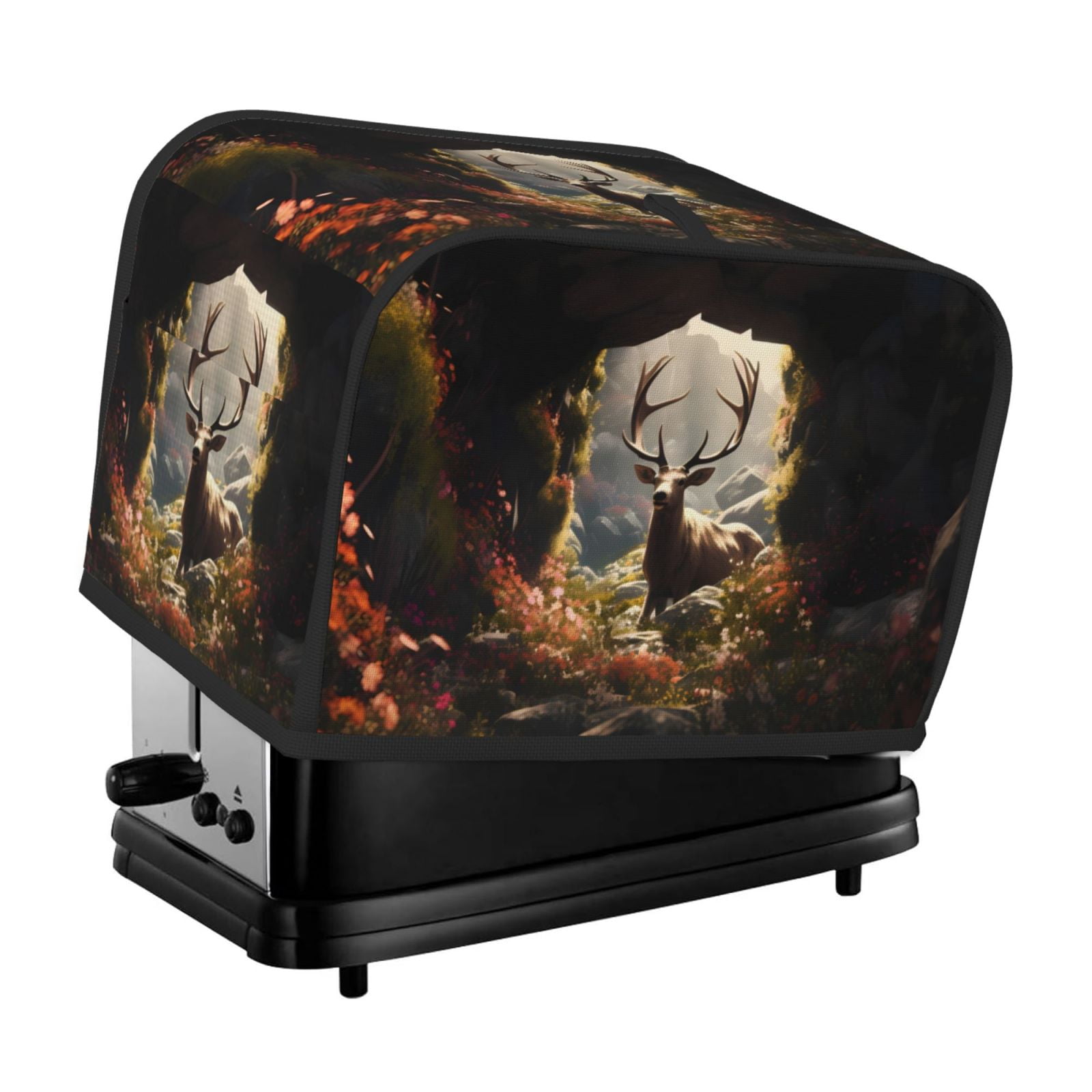 Kdxio Enchanted Deer In Cave Print Toaster Cover Bread Machine Cover ...