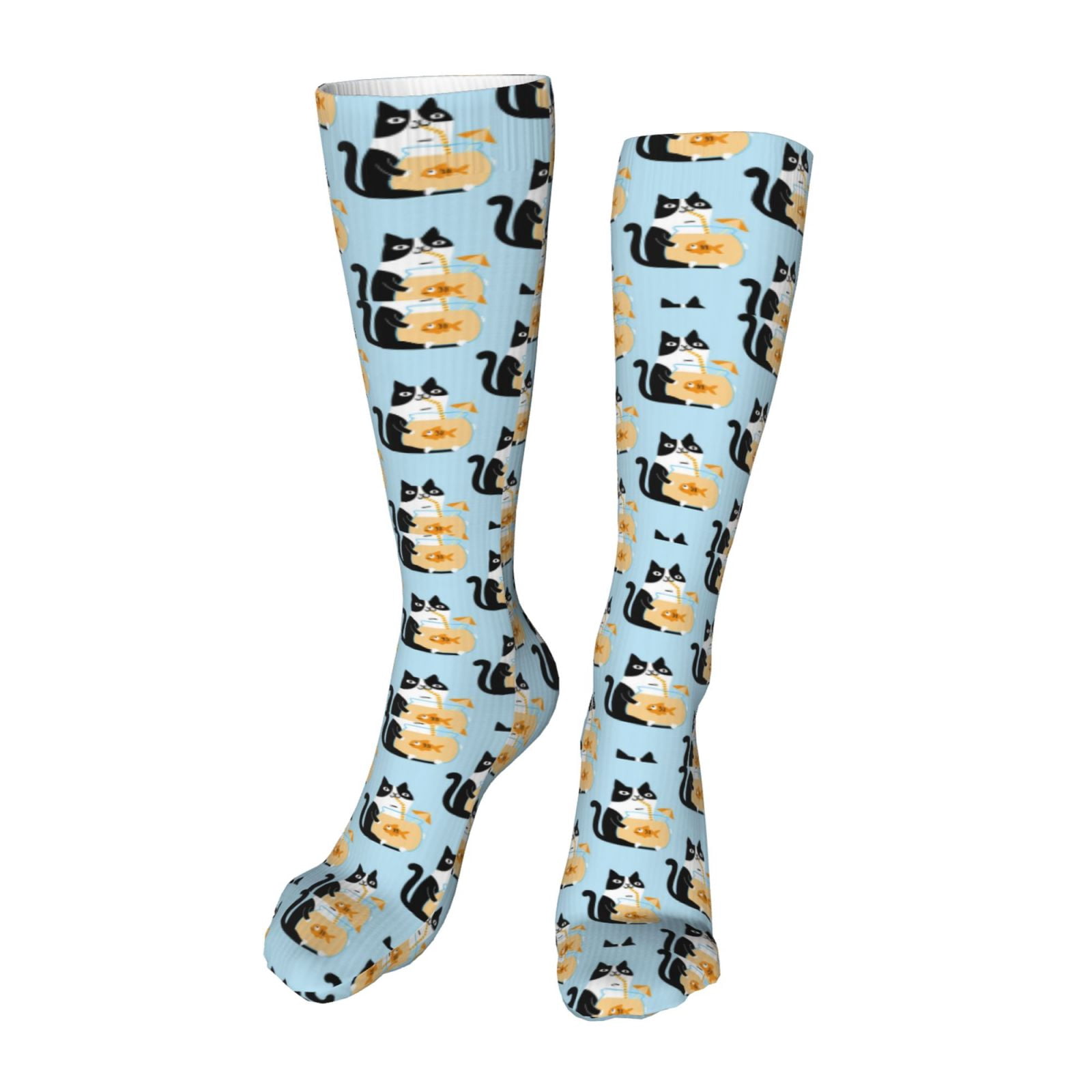 Kdxio FUNNY CAT IS DRINKING WATER Funny Silky Novelty Funky Long Knee ...