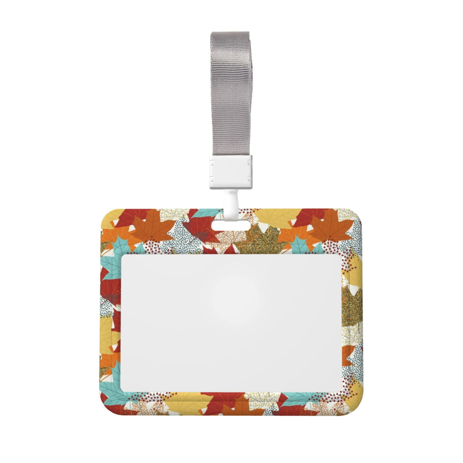 Kdxio Fall Maple Leaves Card Badge Holder Work Badge Sleeve for Office ...