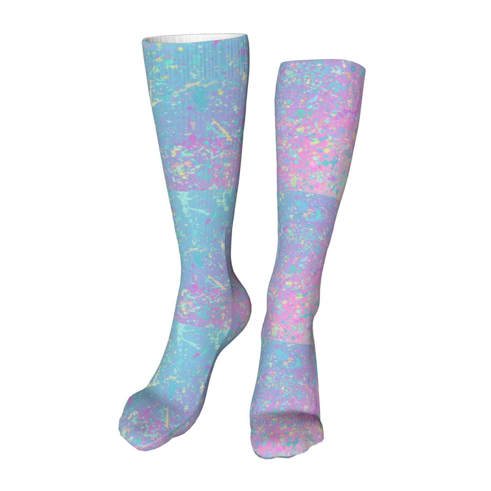 Kdxio Fantasy Gradient Funny Silky Novelty Funky Long Knee High Socks ...