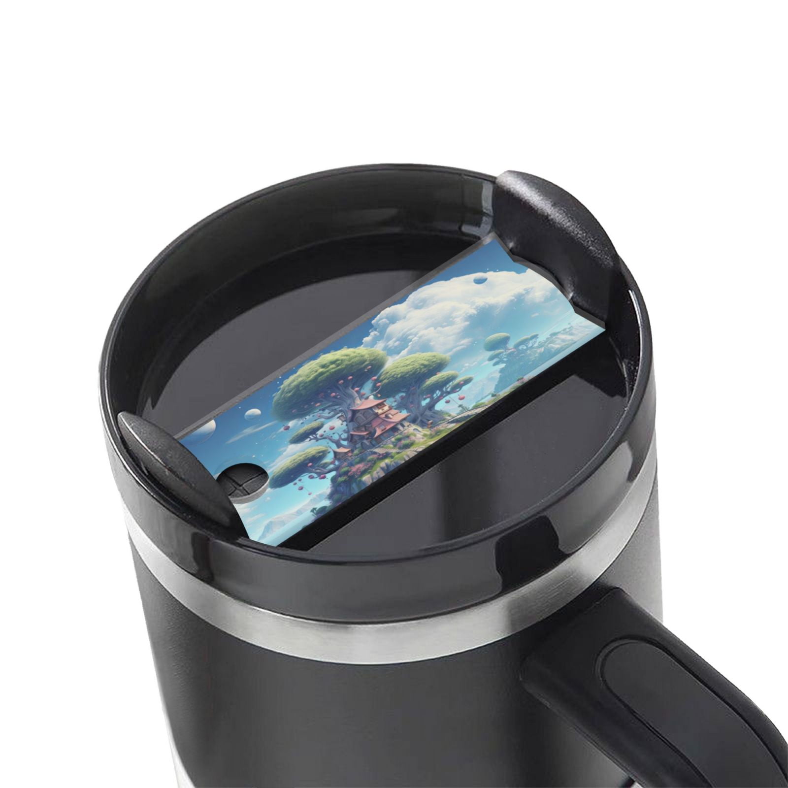 Kdxio Fantasy Treehouse Planet Scene Name Plate Compatible Stanley Cups ...