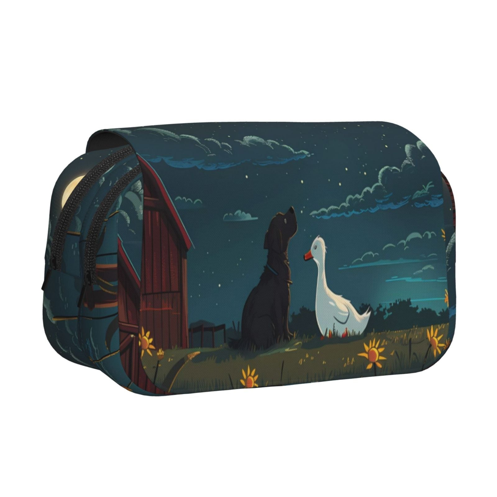 Kdxio Farm Dog Duck Moonlight for Double Compartment Pen Case Oxford ...
