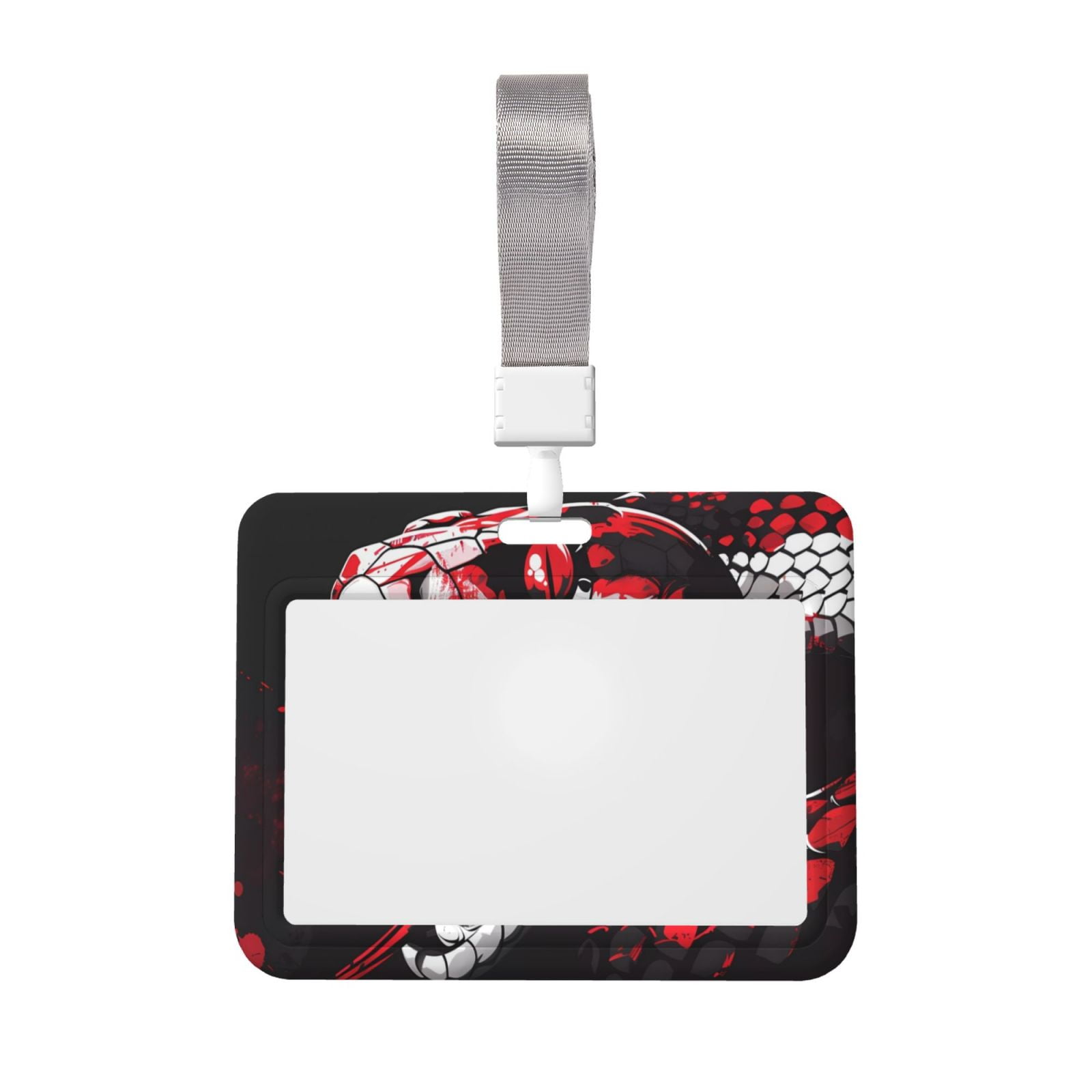 Kdxio Fierce Red Viper Graphic Art Card Badge Holder Work Badge Sleeve ...