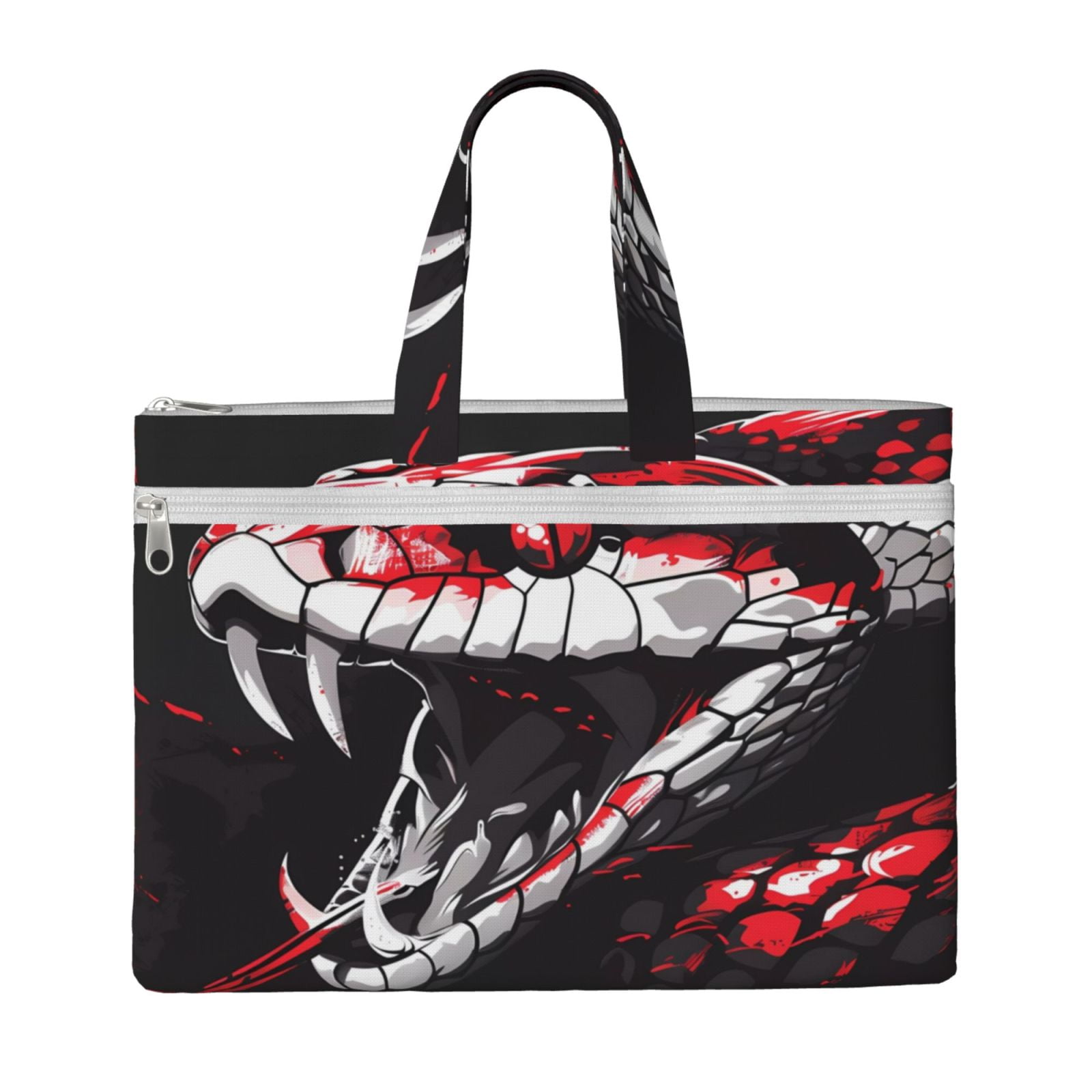 Kdxio Fierce Red Viper Graphic Art File Tote Document Bag Business ...