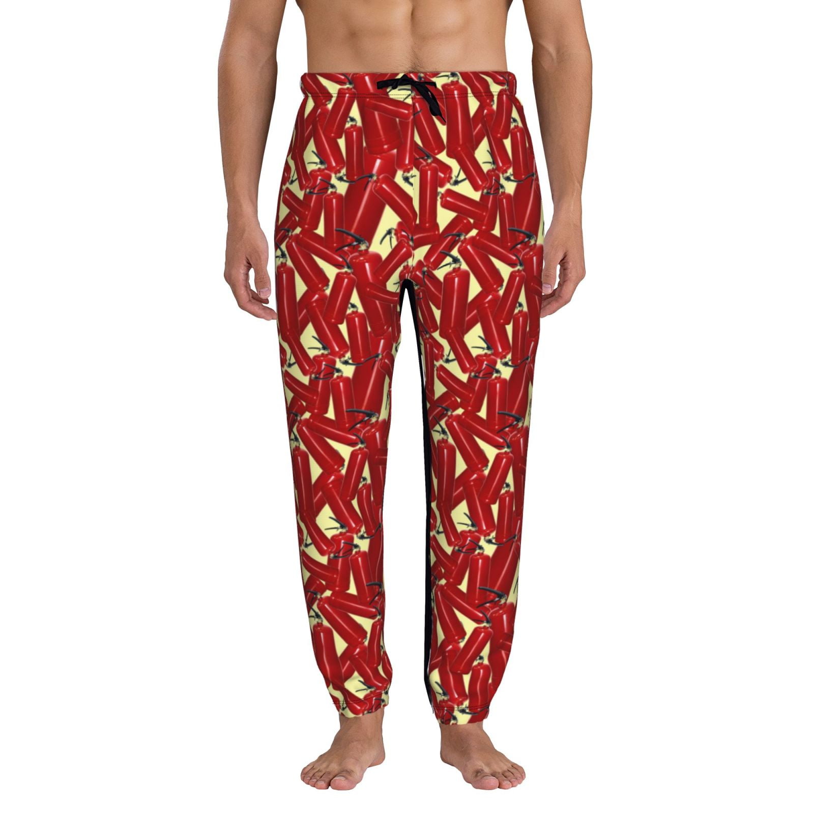Kdxio Fire Extinguisher Pattern Joggers,Sweatpants for Men with Pockets ...