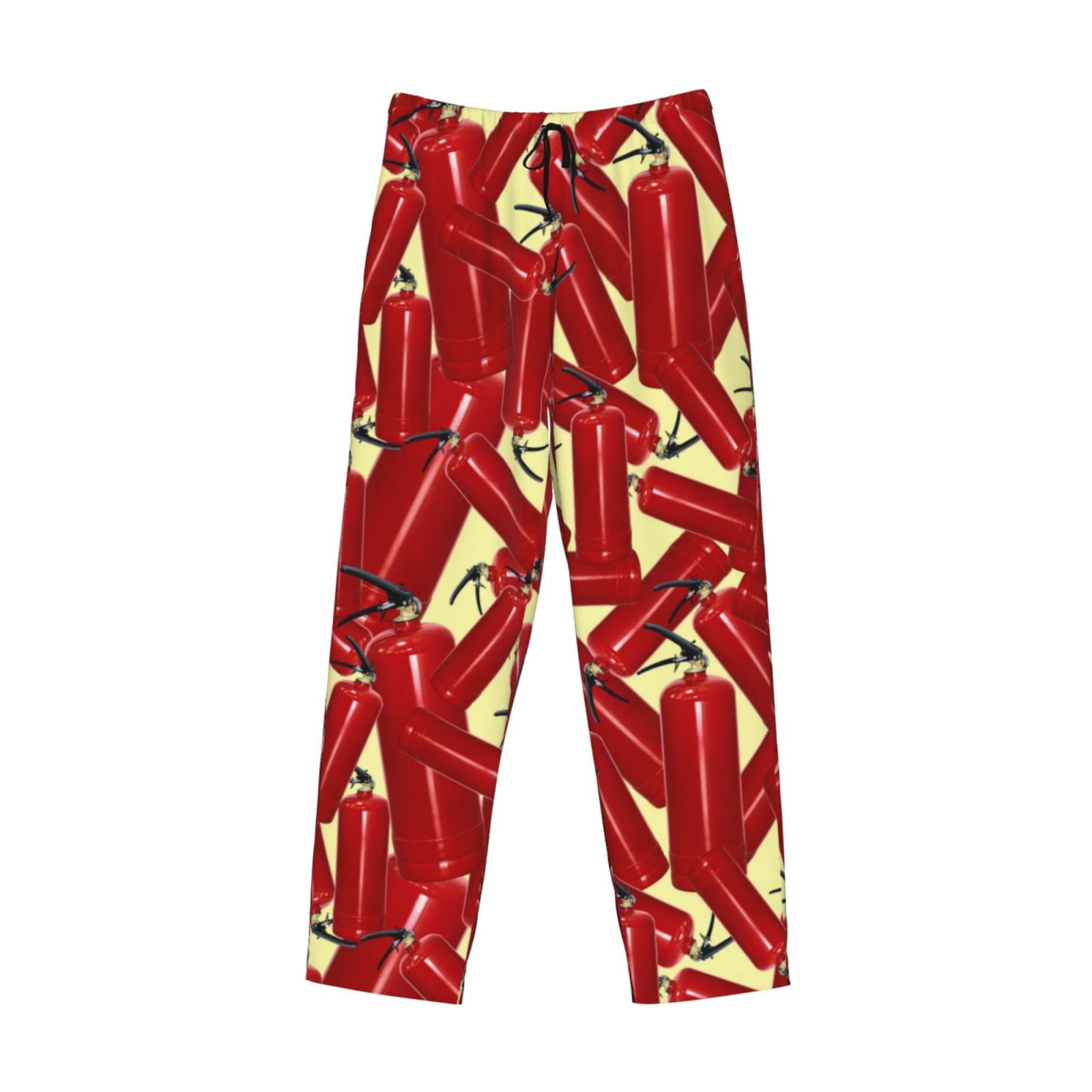 Kdxio Fire Extinguisher Print Men's Sleep Pajama Pant Lounge Pants with ...