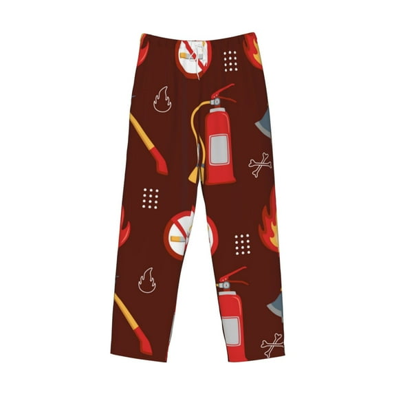 Kdxio Fire Extinguisher Print Men's Sleep Pajama Pant Lounge Pants with ...
