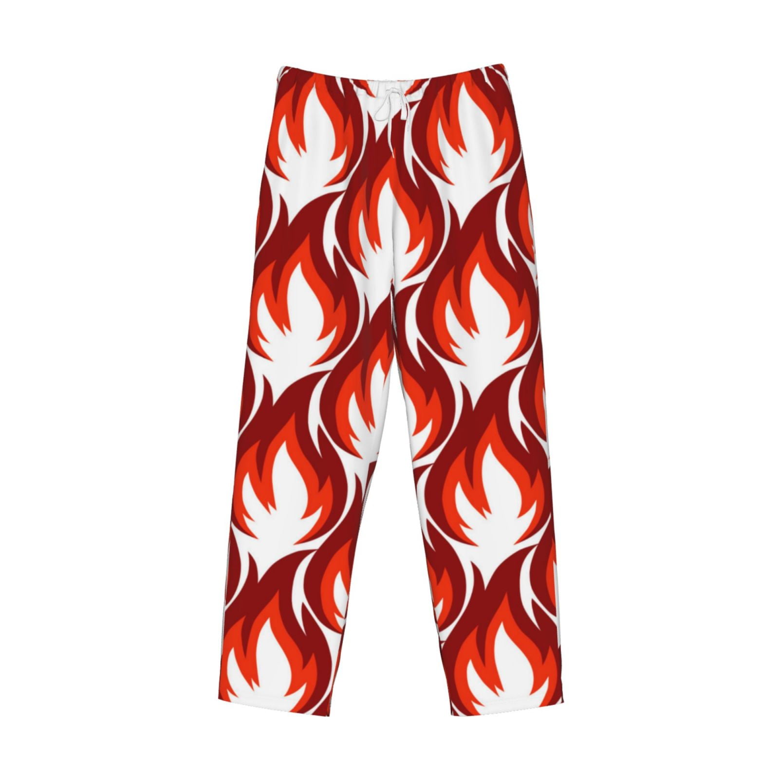 Kdxio Fire Symbols Print Men's Sleep Pajama Pant Lounge Pants with ...