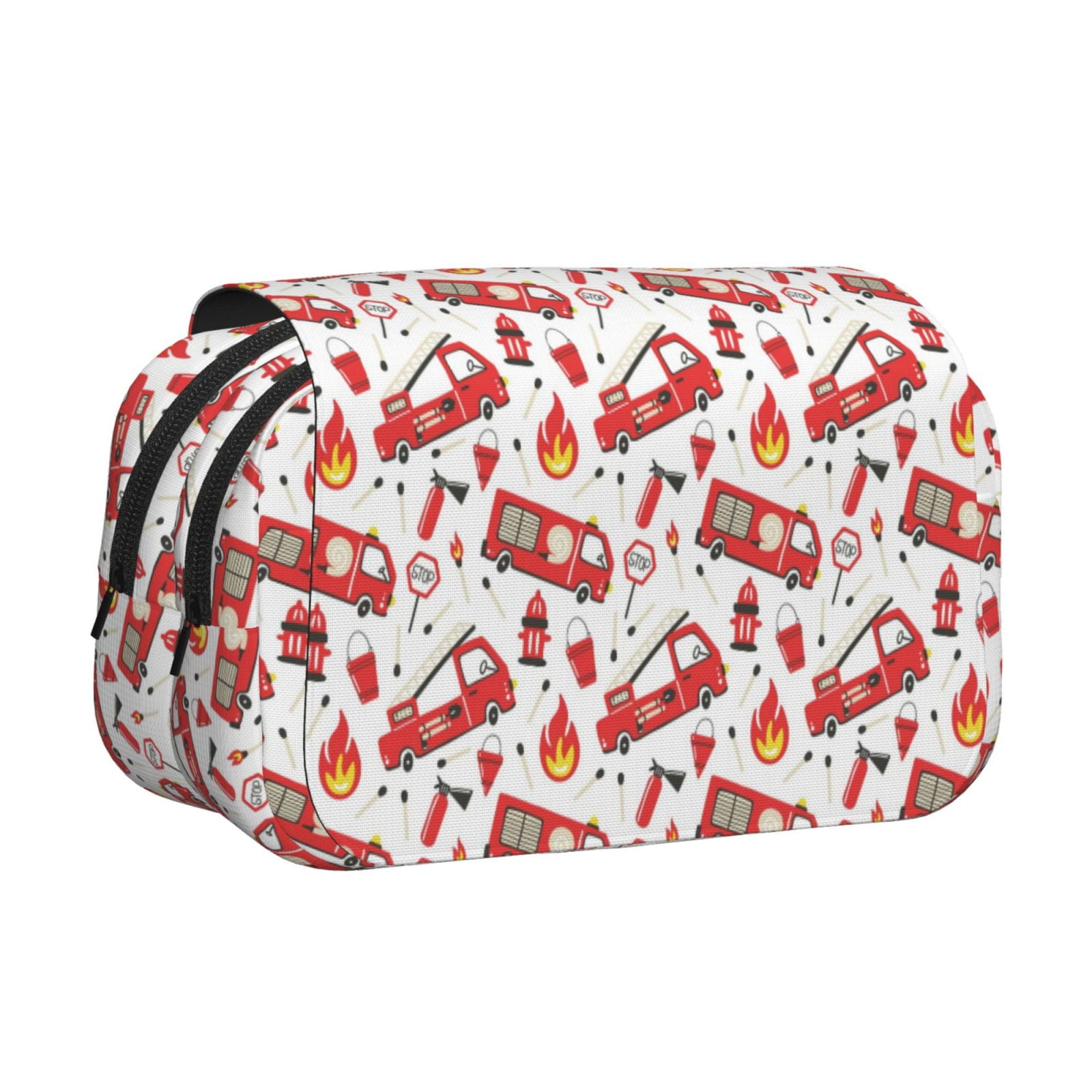 Kdxio Fire Truck for Double Compartment Pen Case Oxford Organizer with ...