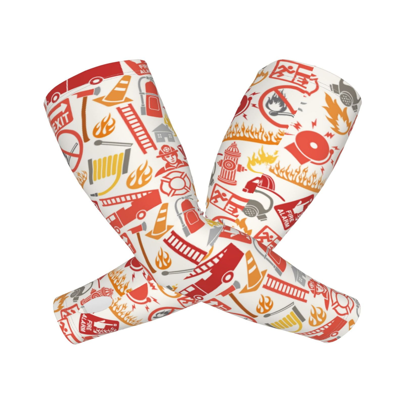 Kdxio Firefighter Icons Print UV Sun Protection Arm Sleeves - Tattoo ...