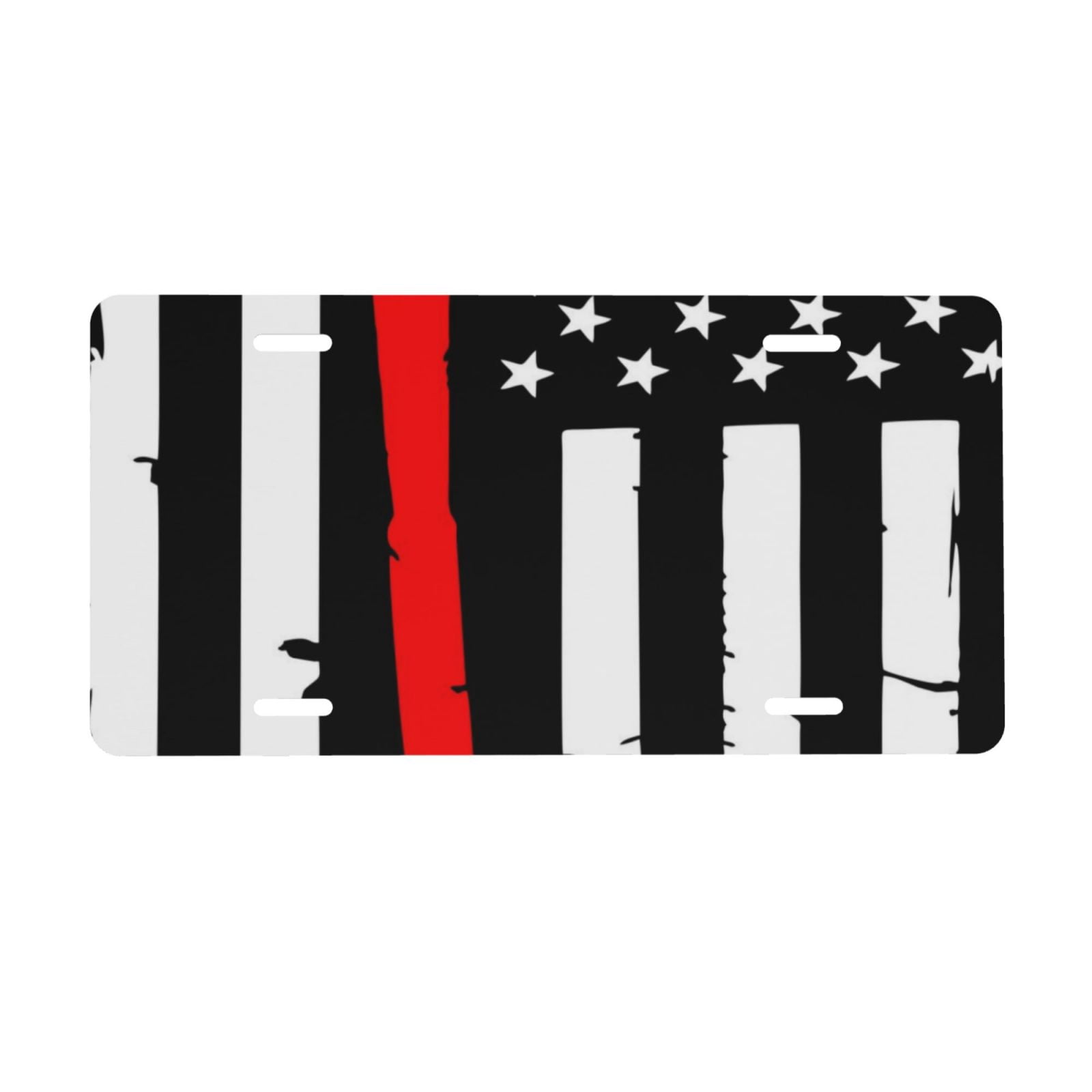 Kdxio Firefighters USA Flag License Plate Car Front License Plate Car ...