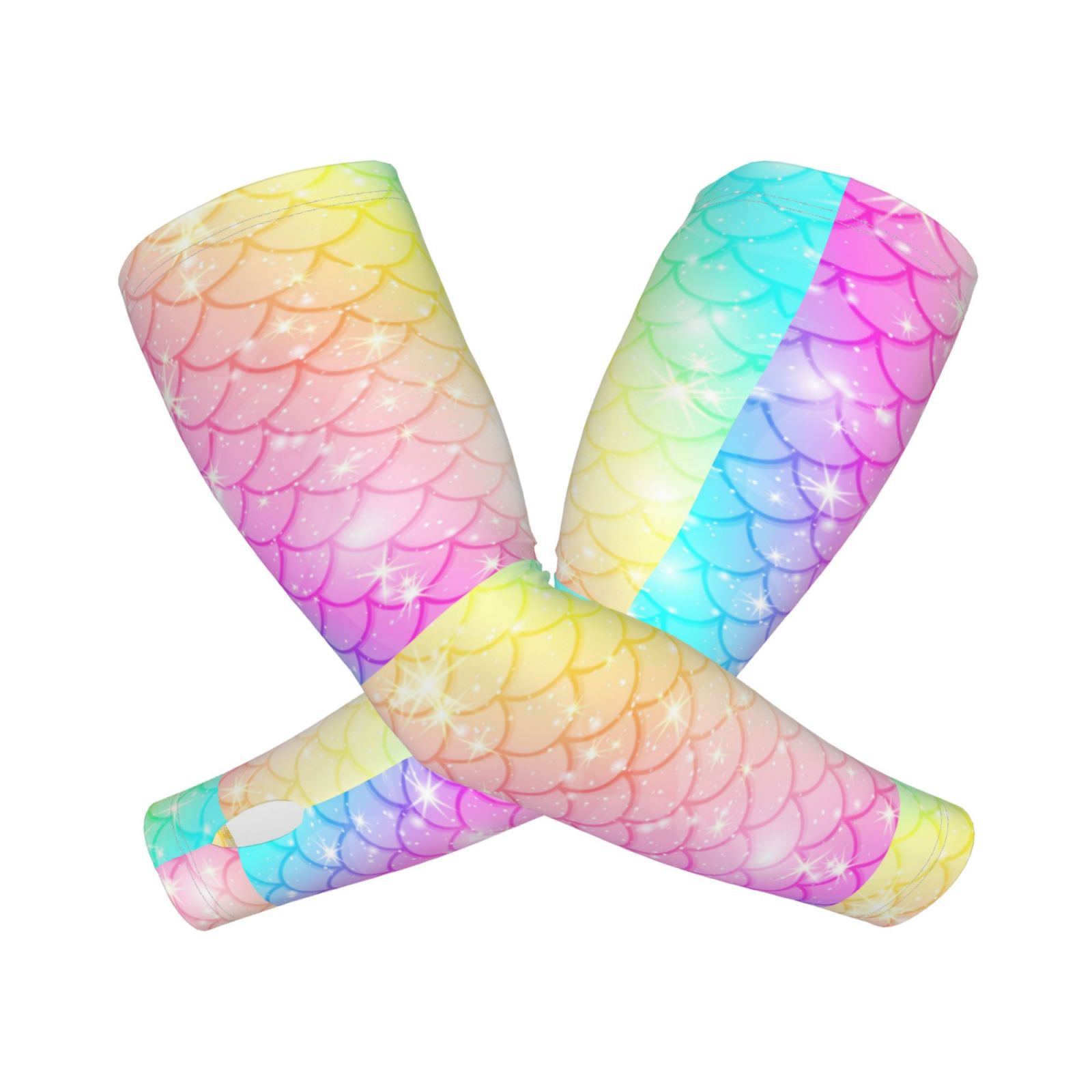 Kdxio Fish Scale Print UV Sun Protection Arm Sleeves - Tattoo Cover Up ...
