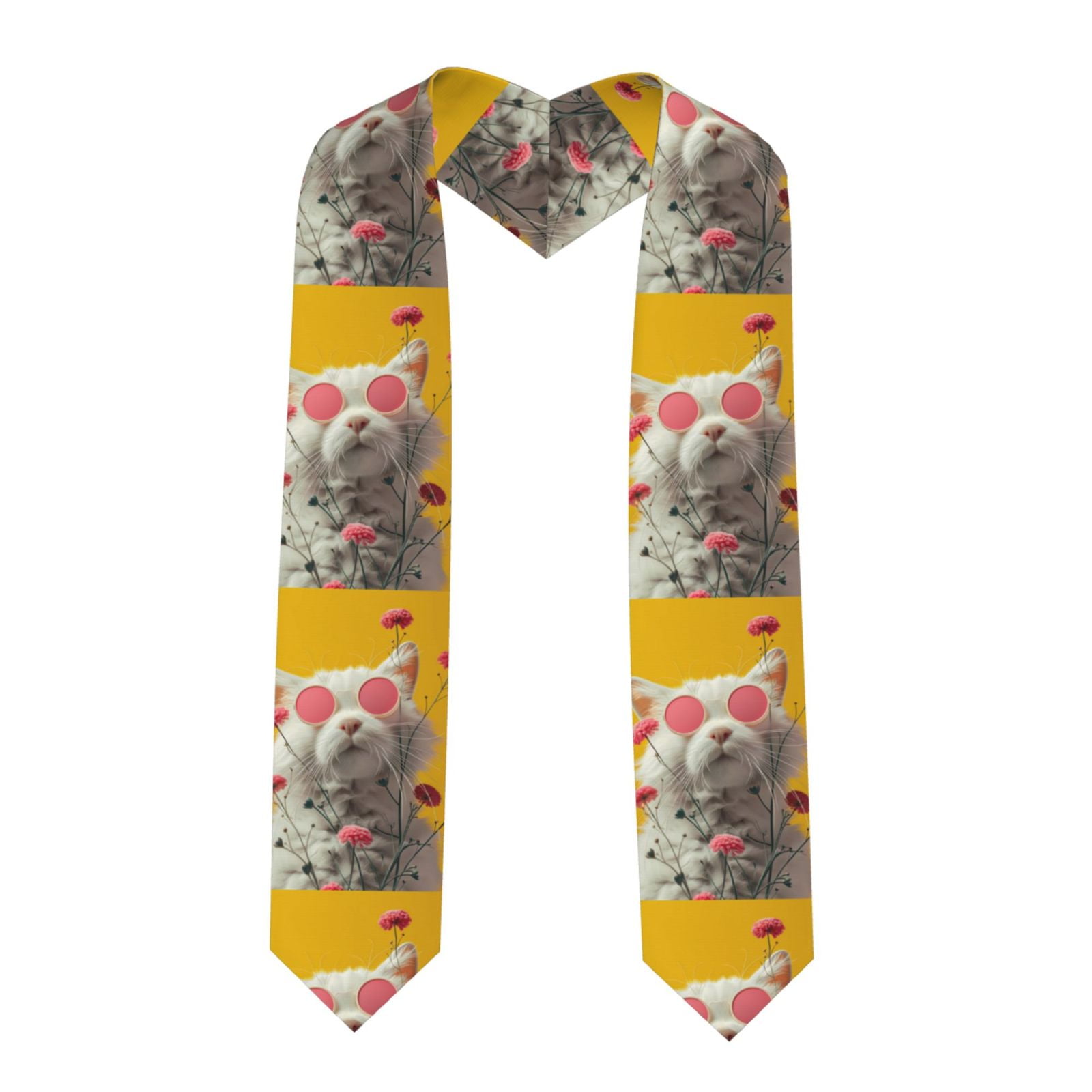 Kdxio Floral Sunglasses Cat Art Graduation Stole Class, Graduation Sash ...