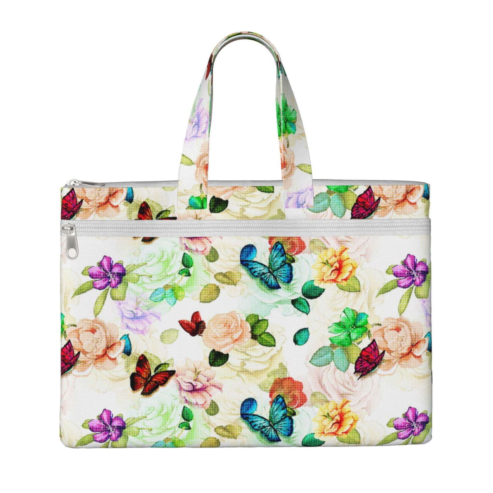 Kdxio Floral Vintage File Tote Document Bag Business Briefcase Bag ...