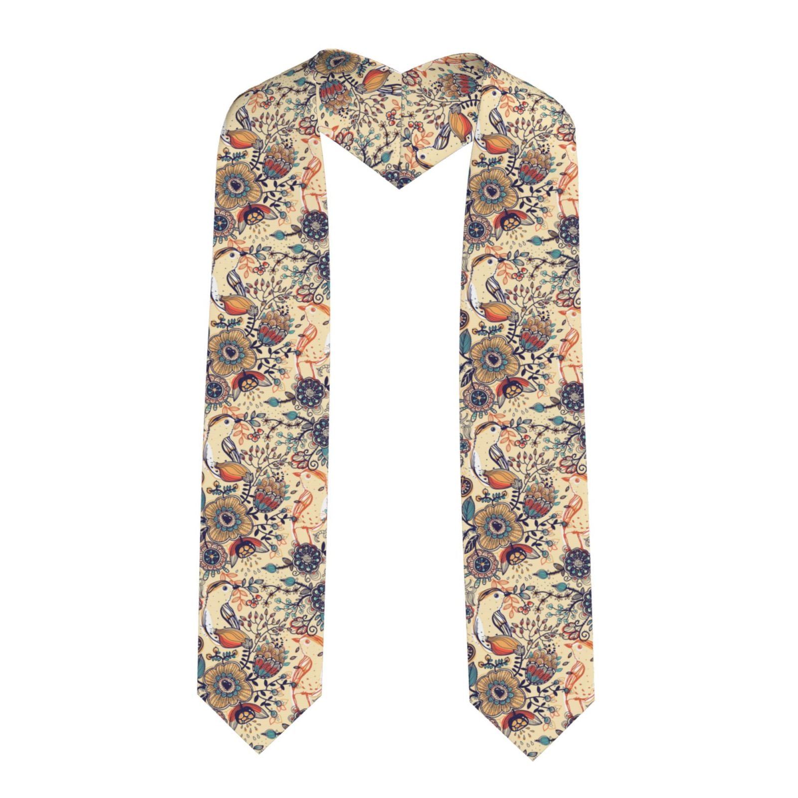 Kdxio Floral With Birds And Fantasy Flowers Graduation Stole Class ...
