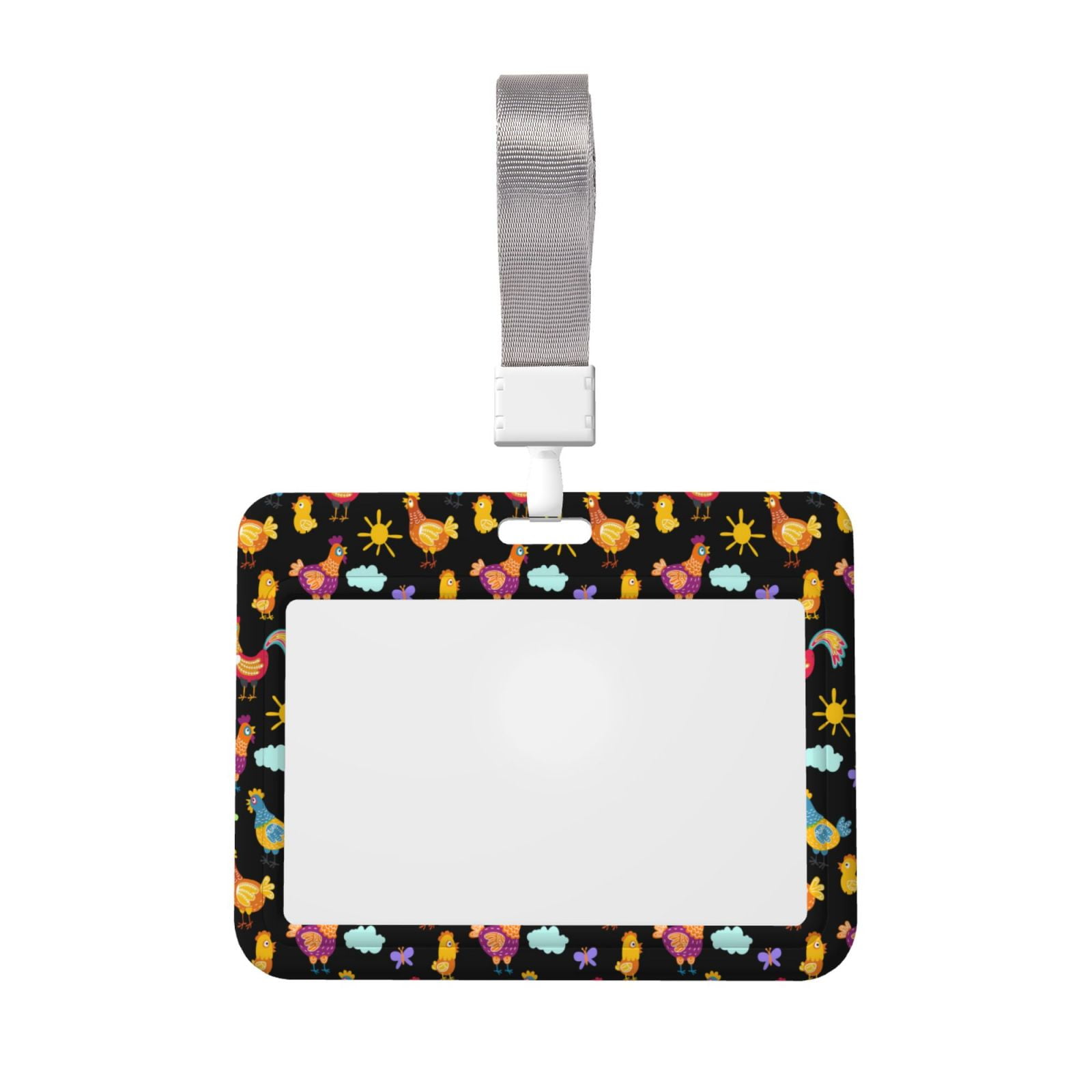 Kdxio Flowe Rooster Card Badge Holder Work Badge Sleeve for Office ...