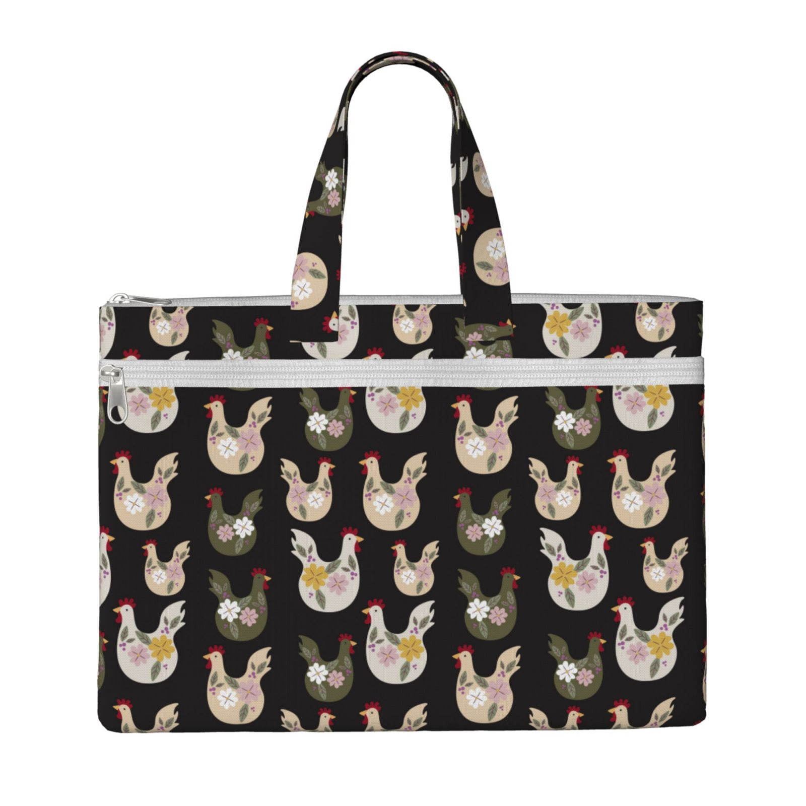 Kdxio Flowe Rooster File Tote Document Bag Business Briefcase Bag ...