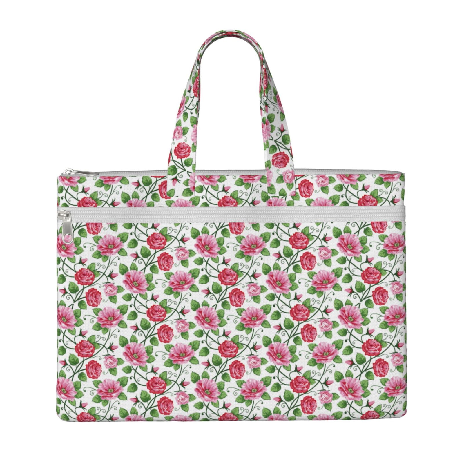 Kdxio Flower File Tote Document Bag Business Briefcase Bag Document ...