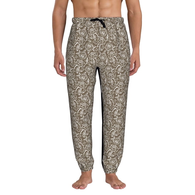 Kdxio Flower Rose Pattern Joggers,Sweatpants for Men with Pockets-Large ...