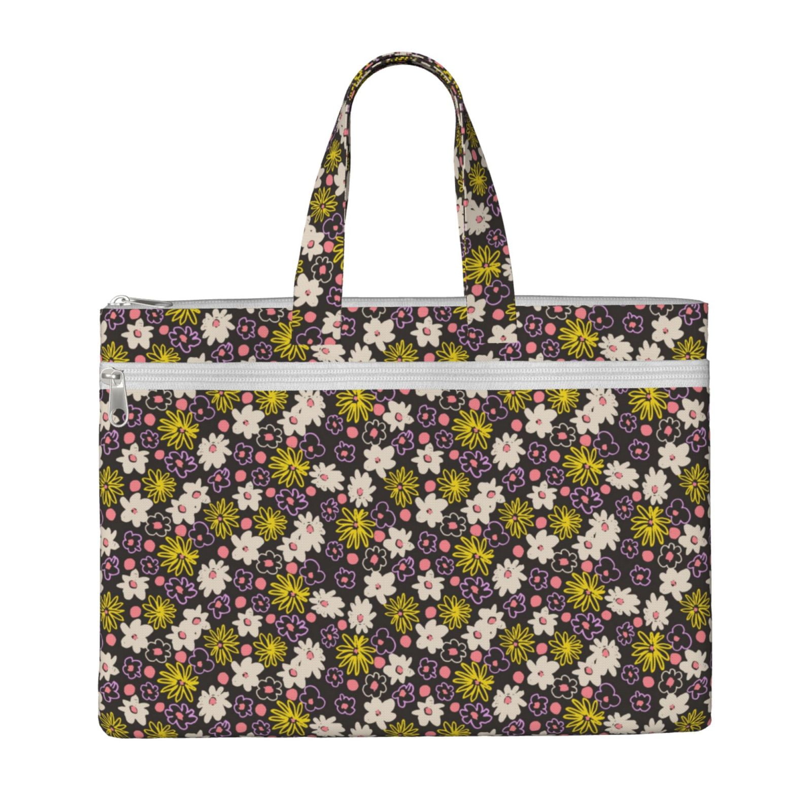 Kdxio Flowers Daisy File Tote Document Bag Business Briefcase Bag ...
