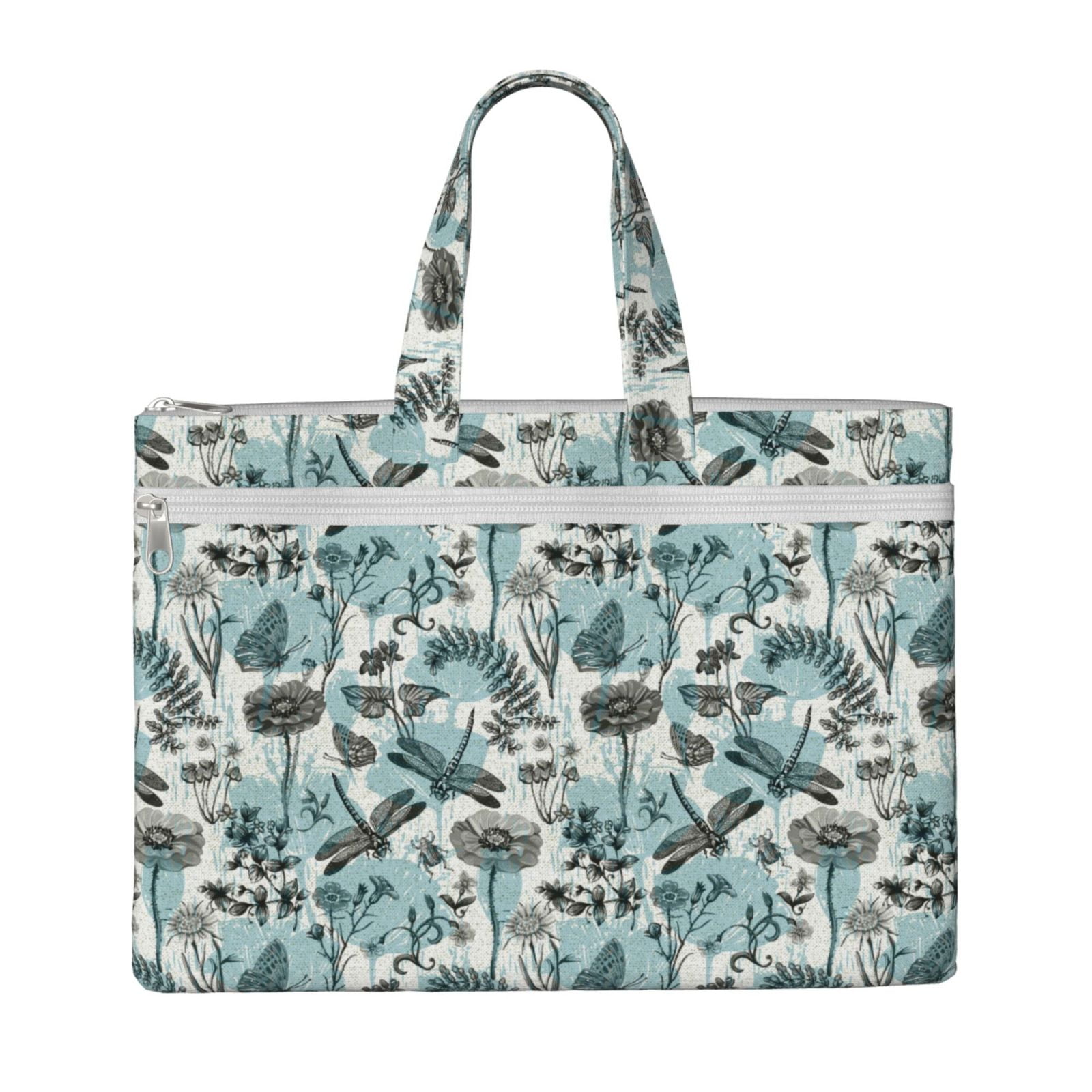 Kdxio Flowers In Vintage File Tote Document Bag Business Briefcase Bag ...