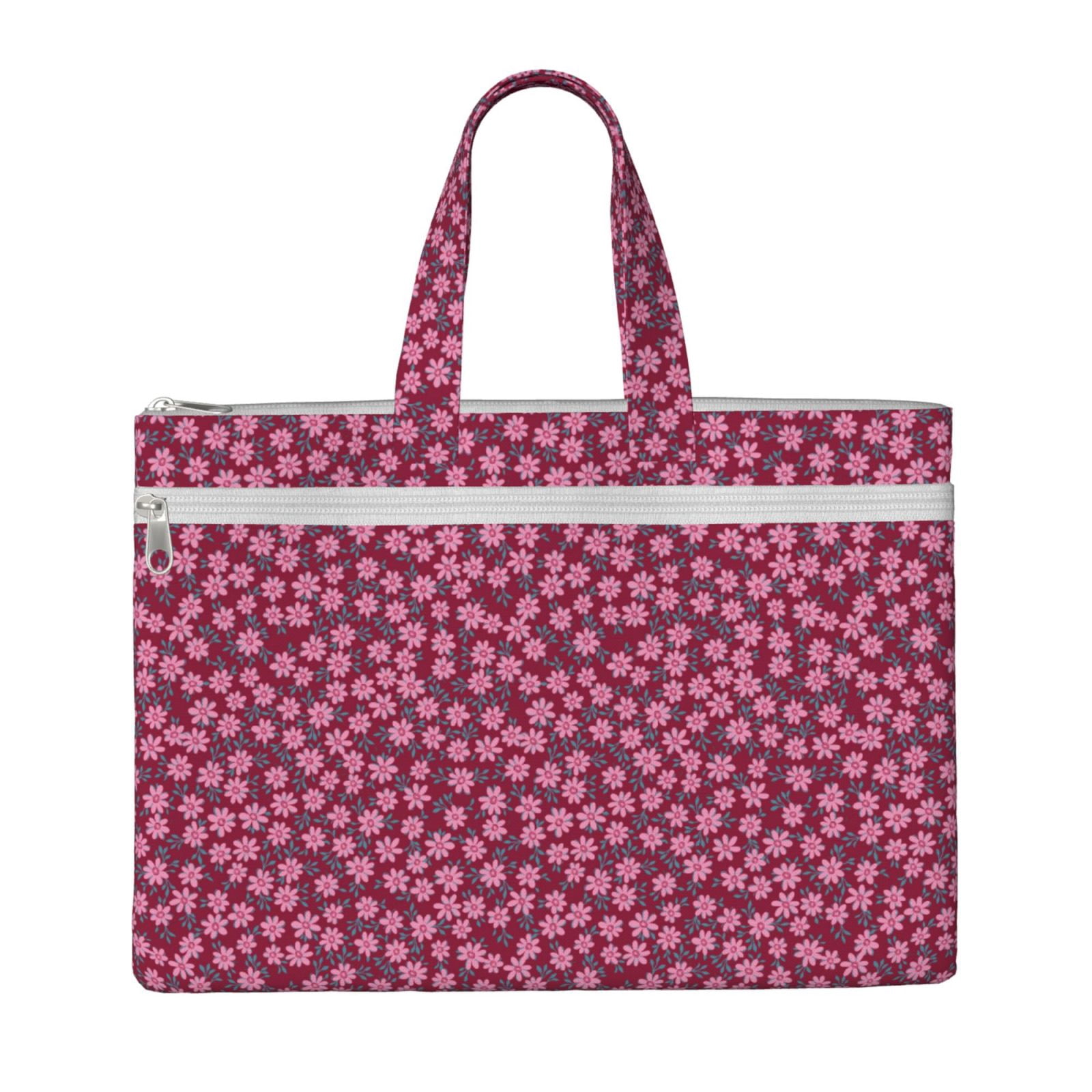 Kdxio Flowers With Green Leaves File Tote Document Bag Business ...