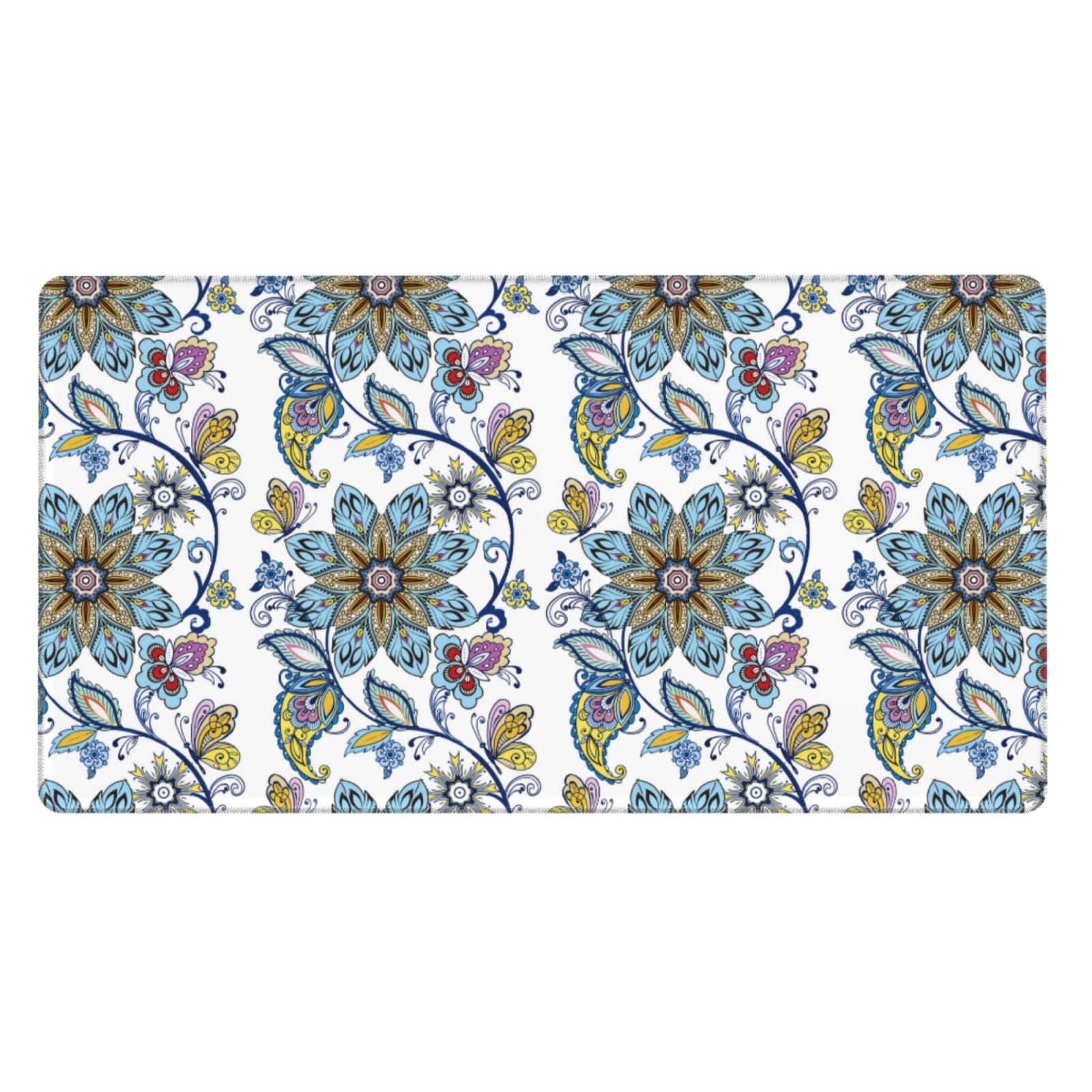 Kdxio Flowers and Butterflies Print Large Gaming Mouse Pad,Non-Slip ...