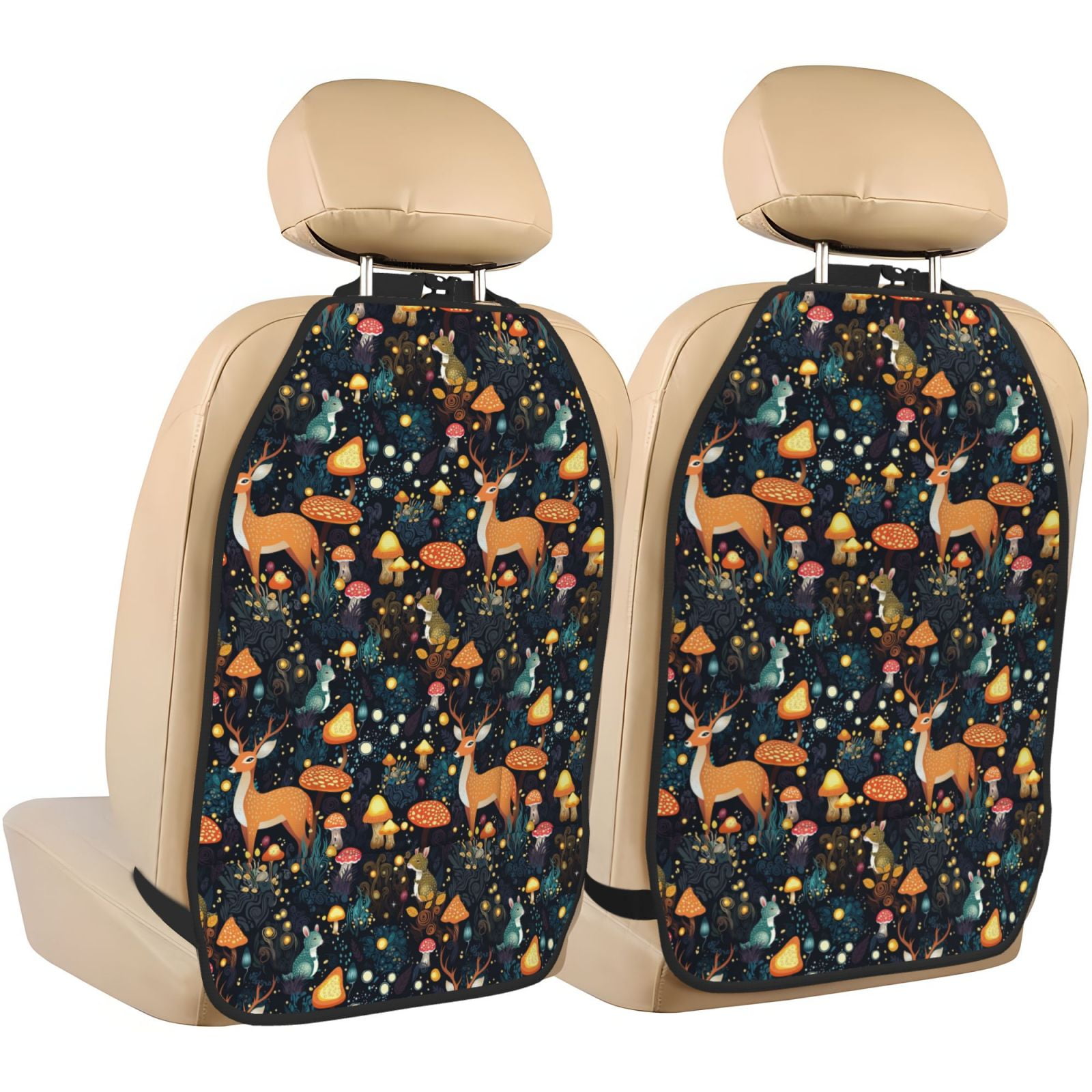 Kdxio Forest Elf Print 2 Pack Car Kick Mat Seat Cover Back Protector ...