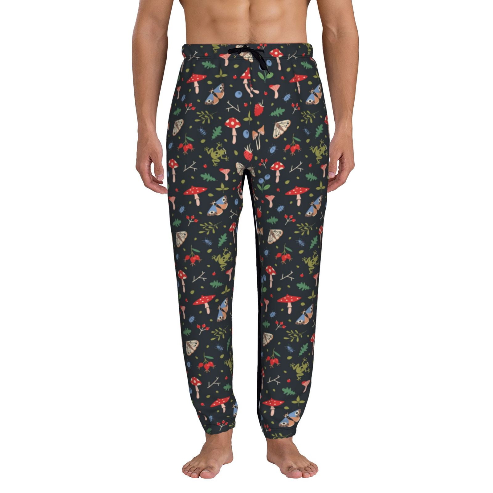 Kdxio Forest Flora and Insects Pattern Joggers,Sweatpants for Men with ...