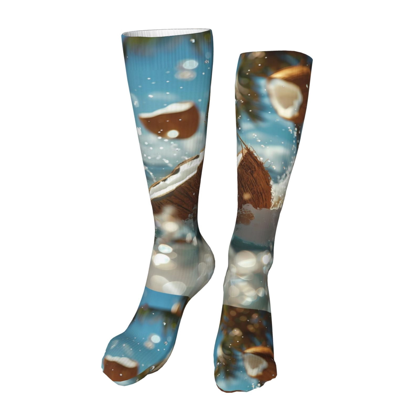 Kdxio Fresh Coconut Splash Funny Silky Novelty Funky Long Knee High ...