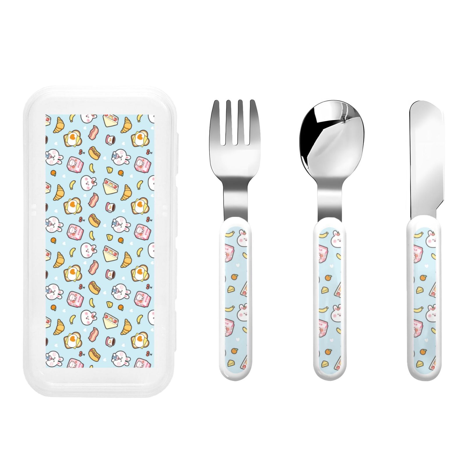 Kdxio Rabbit Burger Coffee Toddler Utensils Set - Kids Silverware Set ...