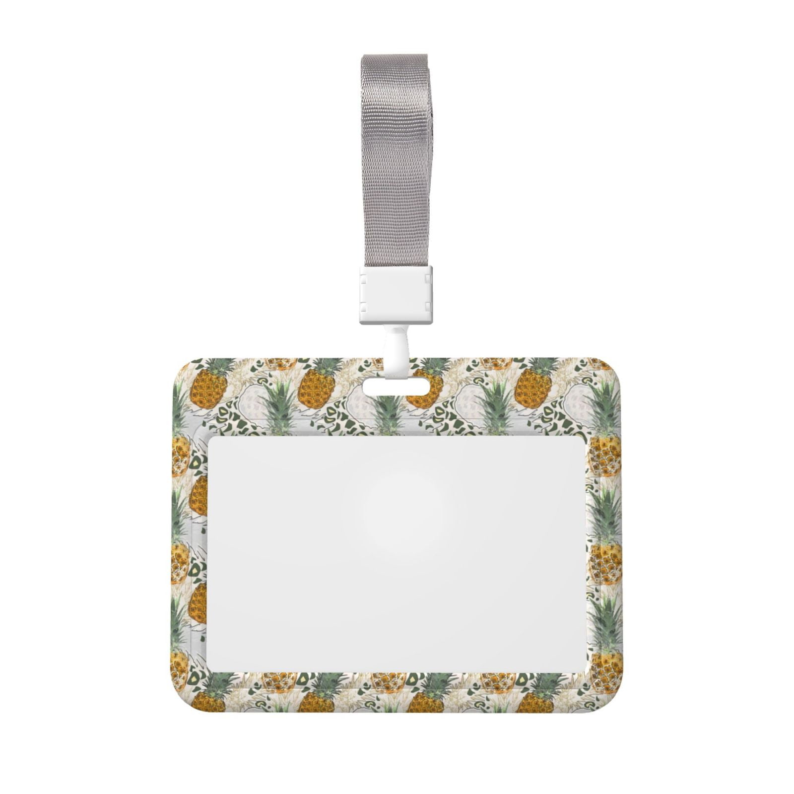 Kdxio Fruit Pineapples Card Badge Holder Work Badge Sleeve for Office ...