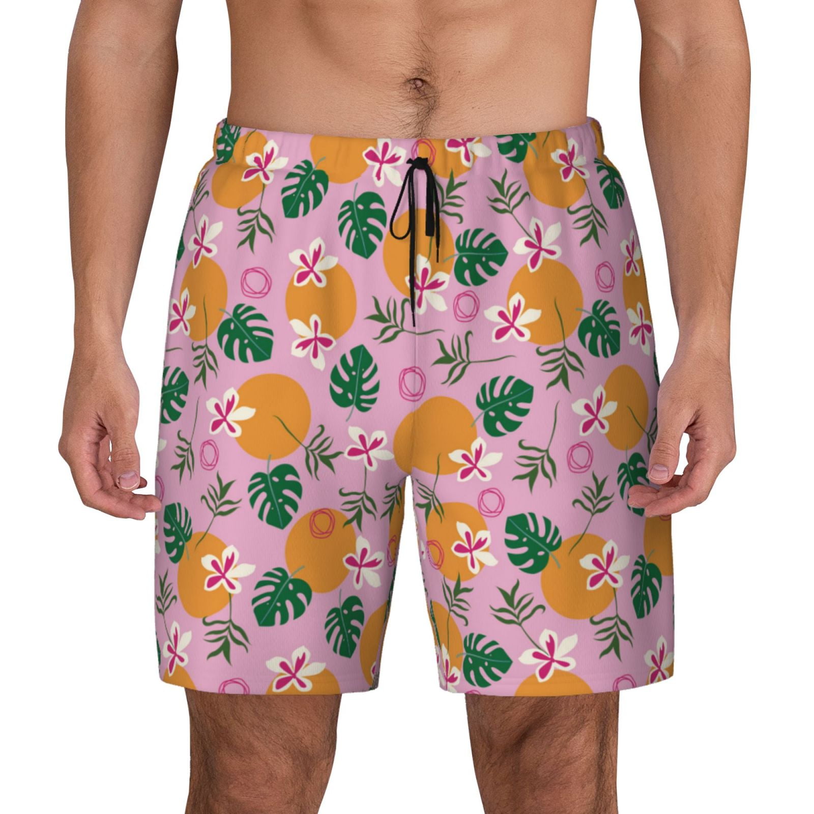 Kdxio Fruit Print Men's Swim Trunks with Compression Liner 7 Inch ...