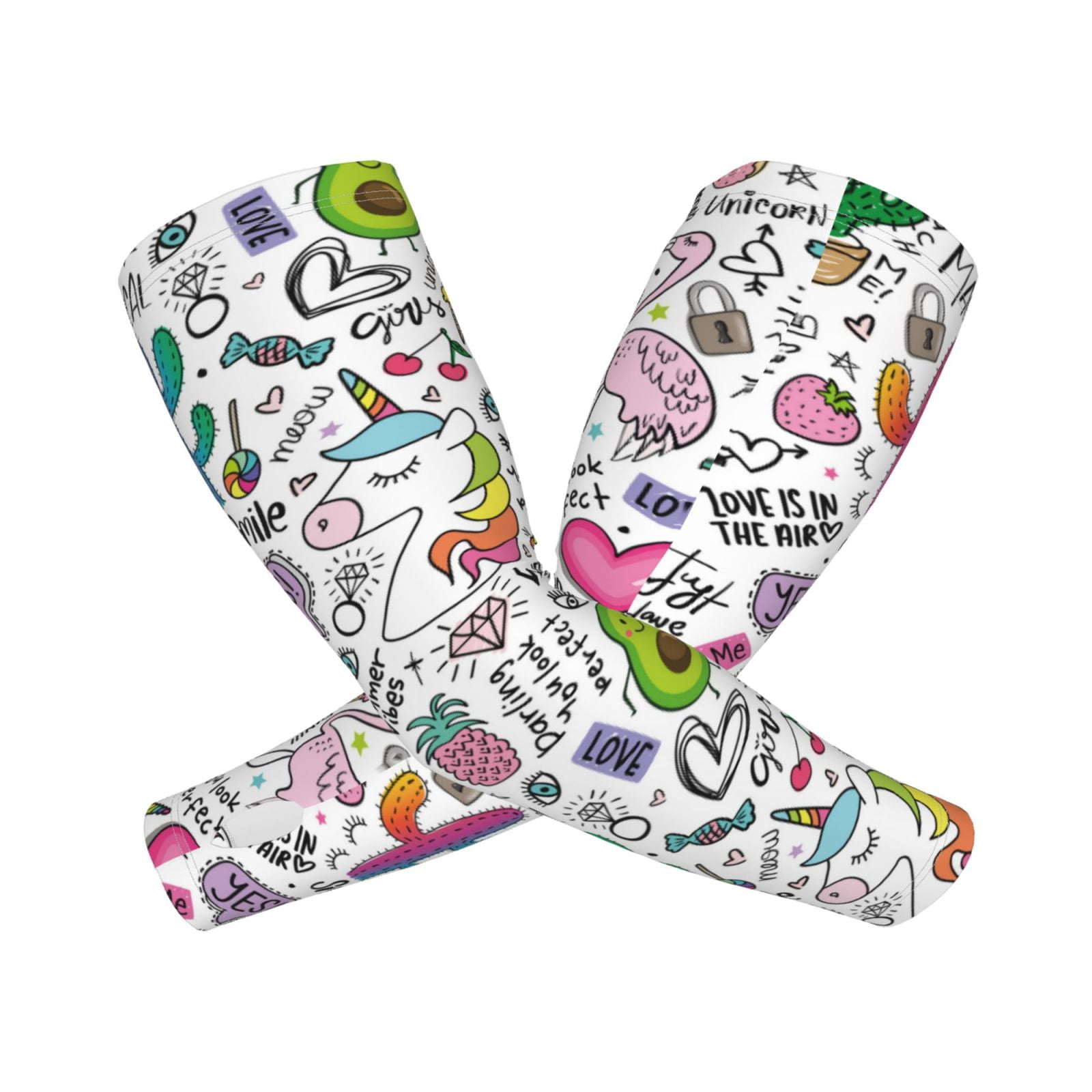Kdxio Fun Animal with Unicorn Print UV Sun Protection Arm Sleeves ...