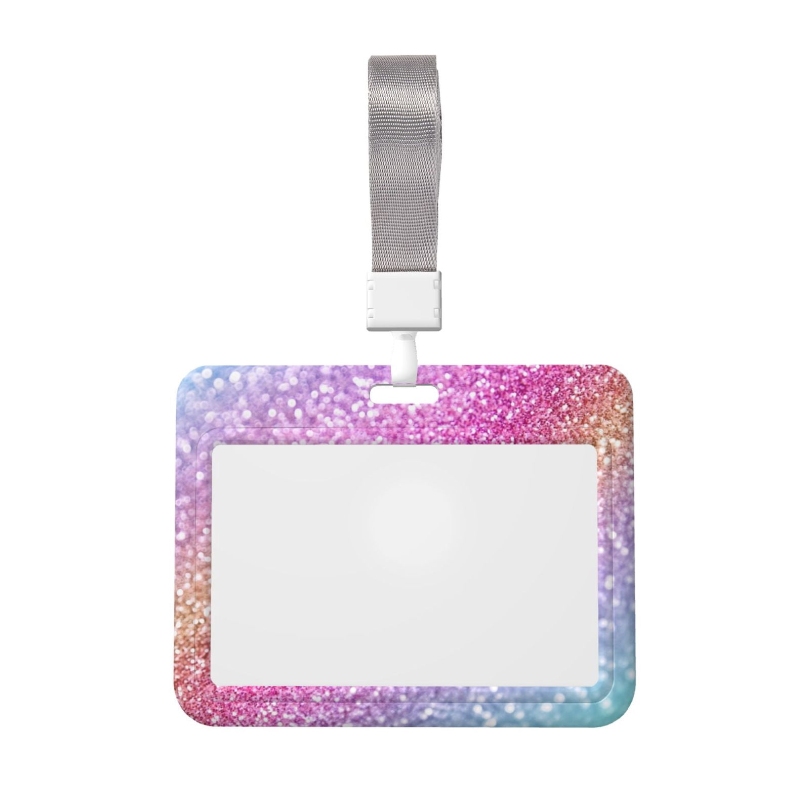 Kdxio Fun Rainbow Pink Card Badge Holder Work Badge Sleeve for Office ...