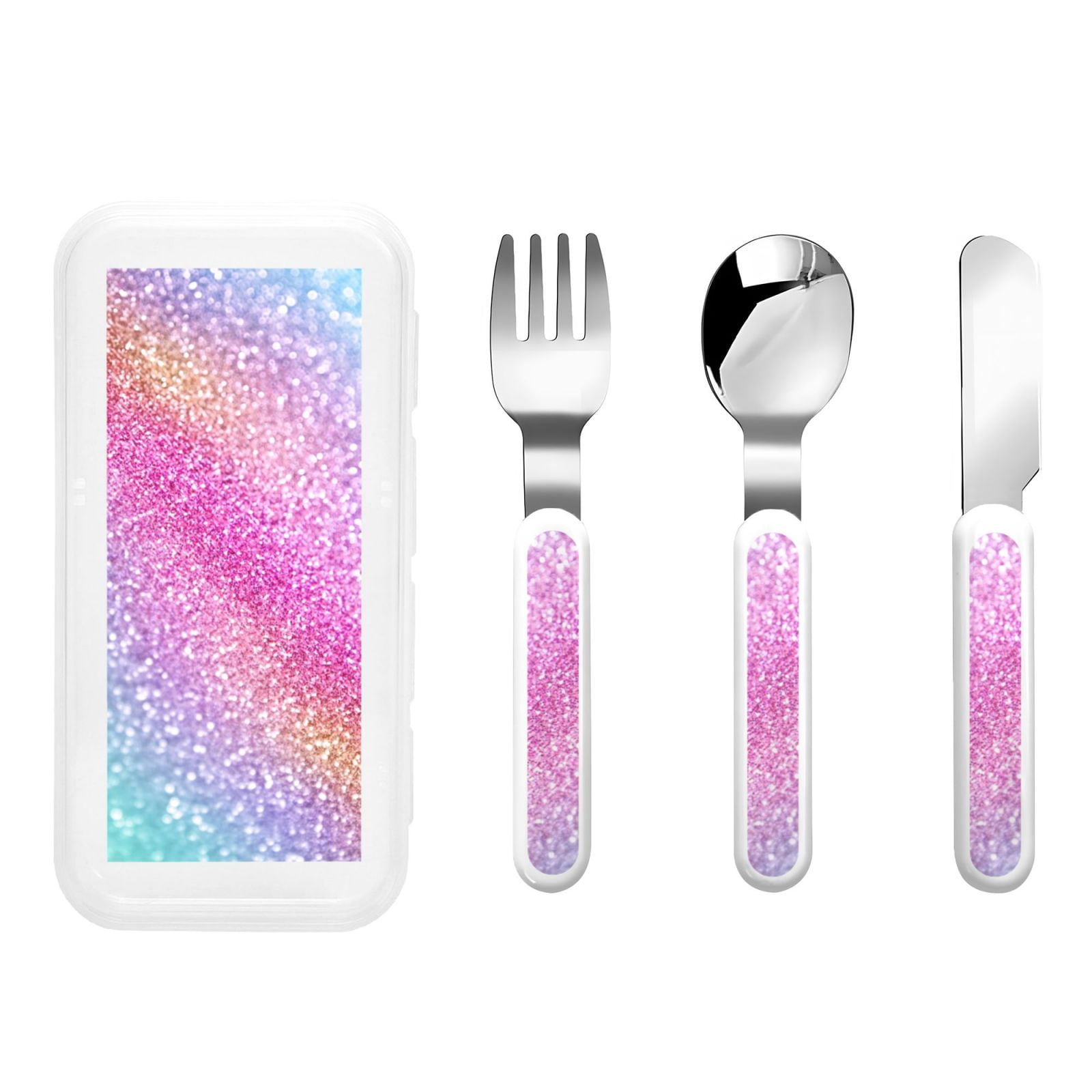 Kdxio Fun Rainbow Toddler Utensils Set - Kids Silverware Set, Set Kids ...
