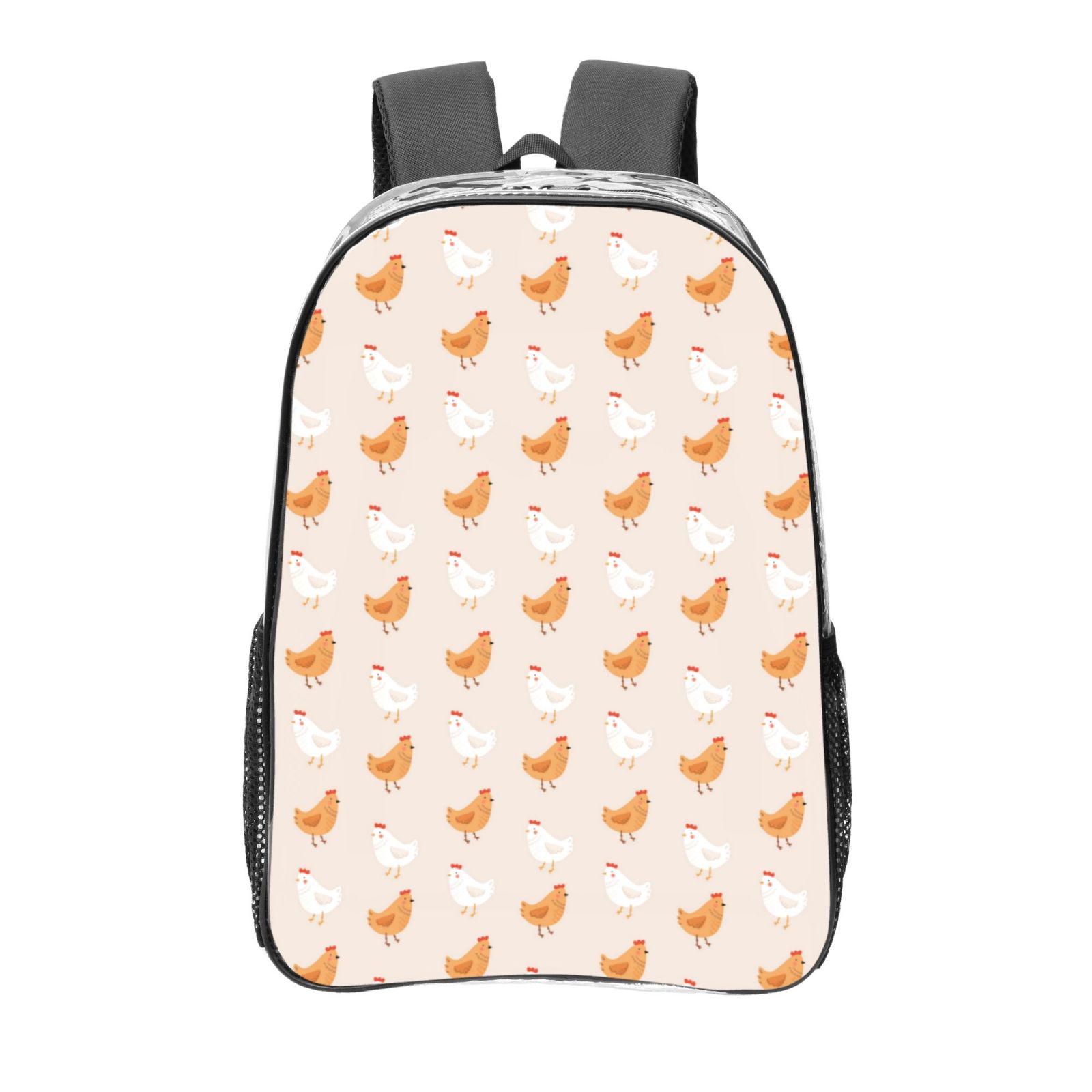 Kdxio Funny Chicken Clear Backpack, Transparent Bookbag for School for ...